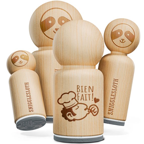 Bien Fait Well Done Chef's Kiss Compliment Cook Perfect Rubber Stamp ...