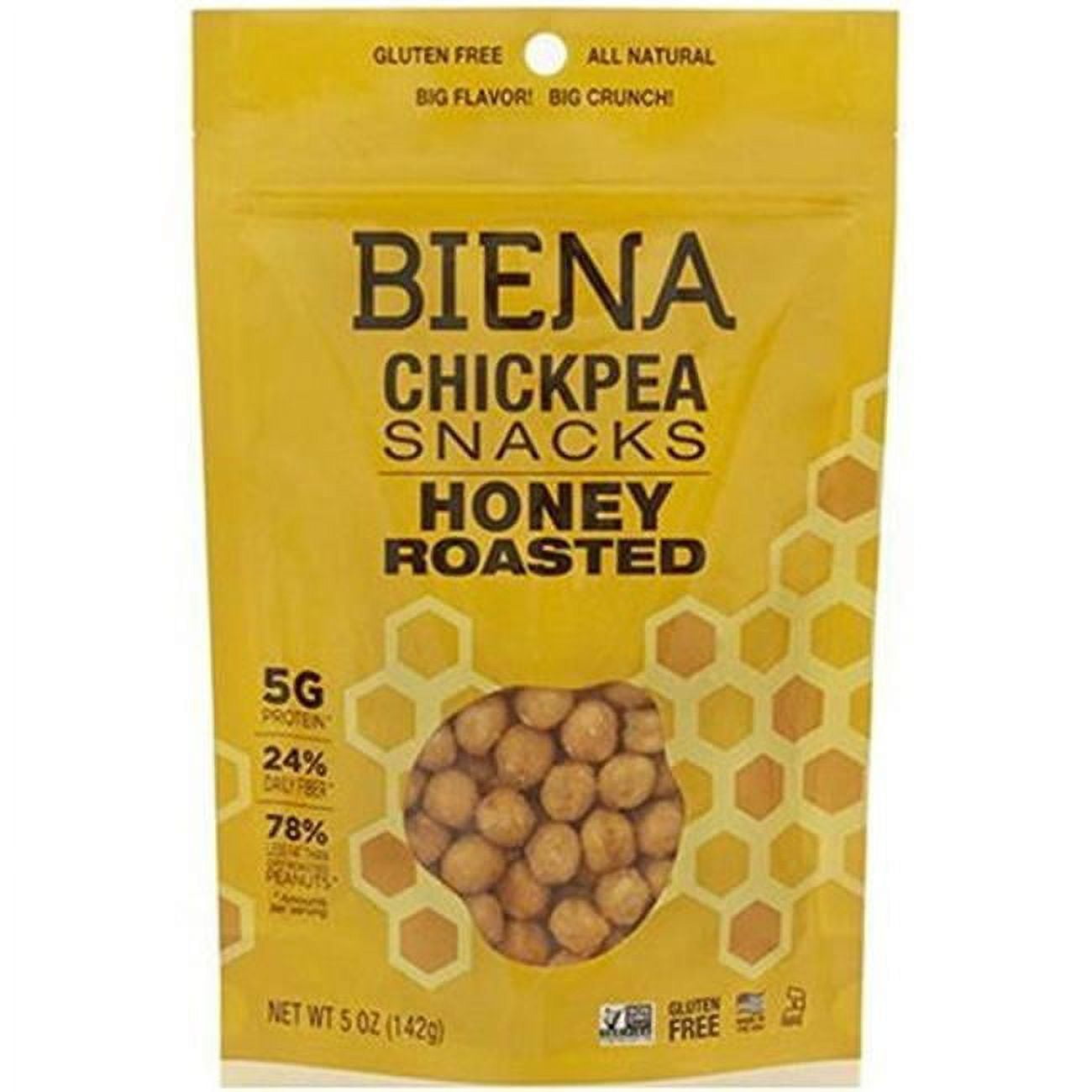 Biena 5 oz Chickpea Roasted Honey, Pack of 8 - Walmart.com
