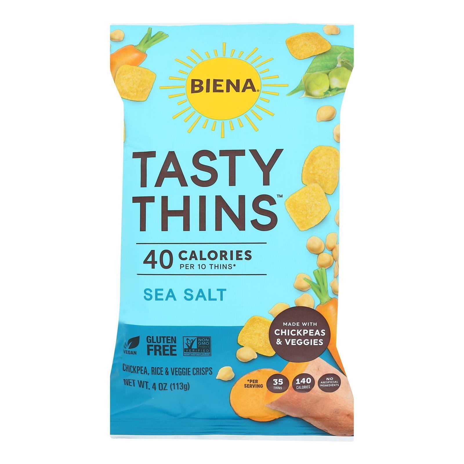 Biena Llc - Tasty Thins Sea Salt - Case of 12-4 OZ - Walmart.com