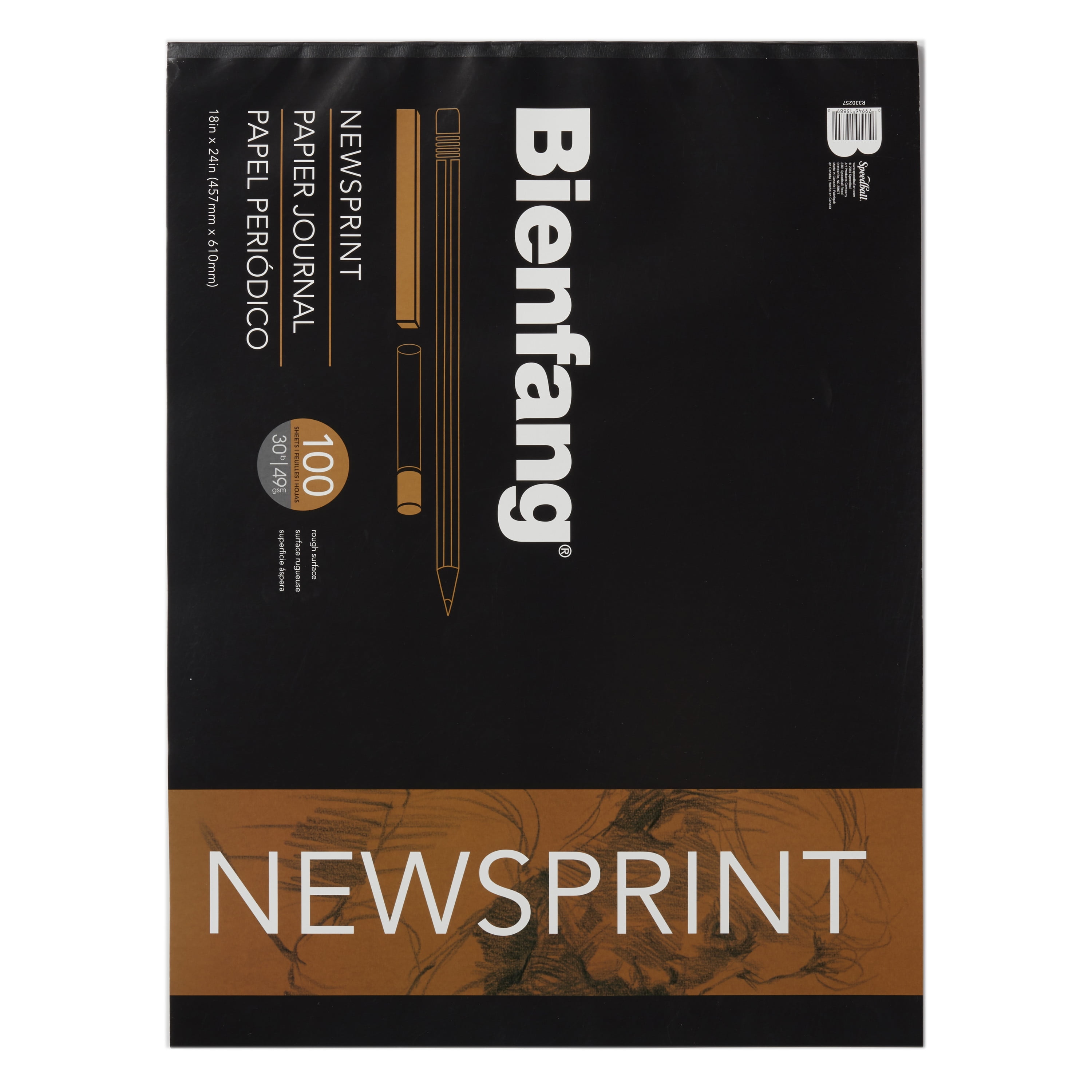 Bienfang 506 Newsprint Paper Pad 18" x 24", 100 Sheets - Walmart.com