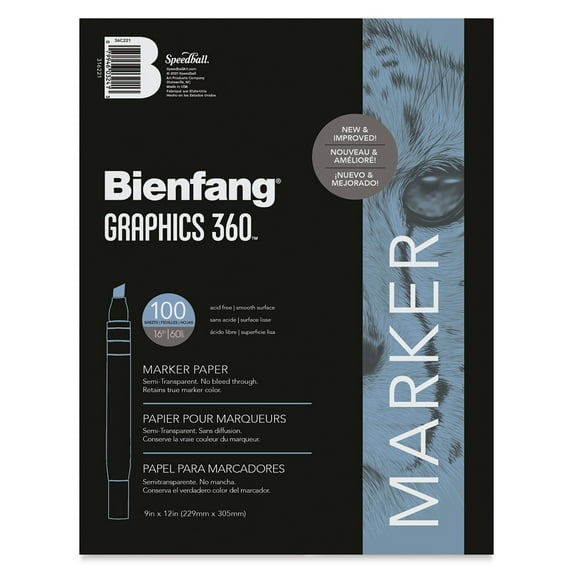 Bienfang Graphics 360 Marker Paper - 9" x 12", 100 Sheets - Walmart.com