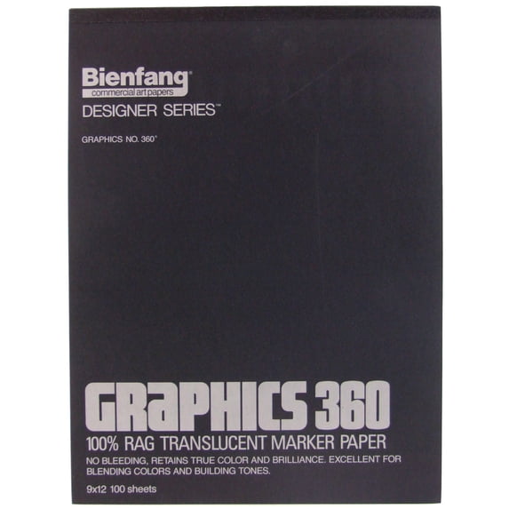 Bienfang Graphics 360 Marker Paper Pad, 100 Sheets, 9" x 12" - Walmart.com