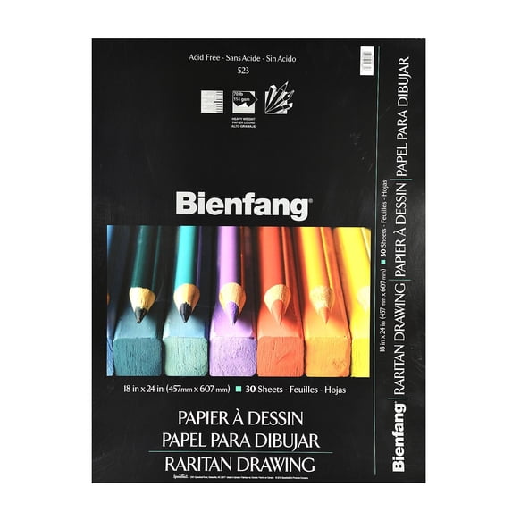 Bienfang Raritan Heavyweight Drawing Pads, 18" x 24", 30 Sheets, Pack ...