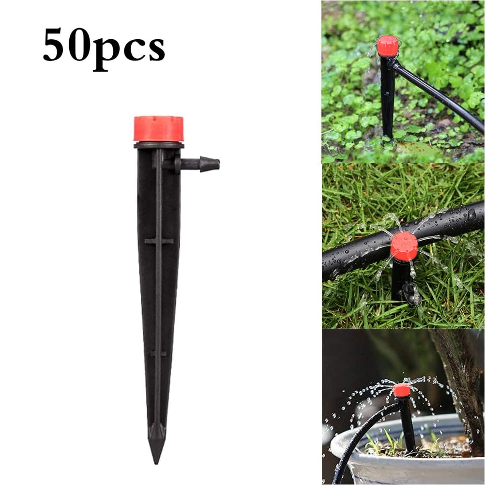Bienvenido 150pc Adjustable Drip Emitters, 13cm, 360° Flow, Water Drip ...