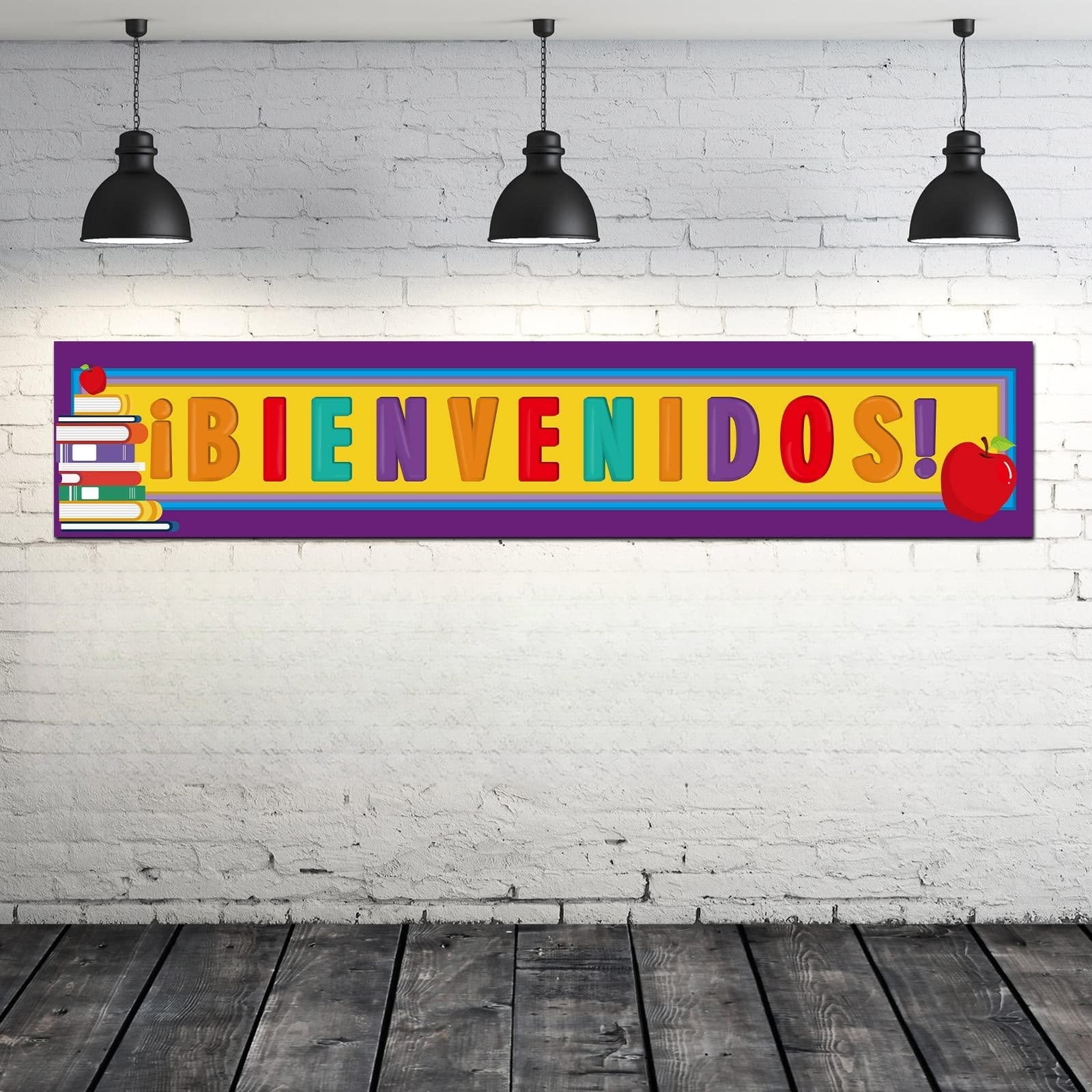 Bienvenidos Banner Spanish Welcome Sign Inspirational Poster Spanish ...