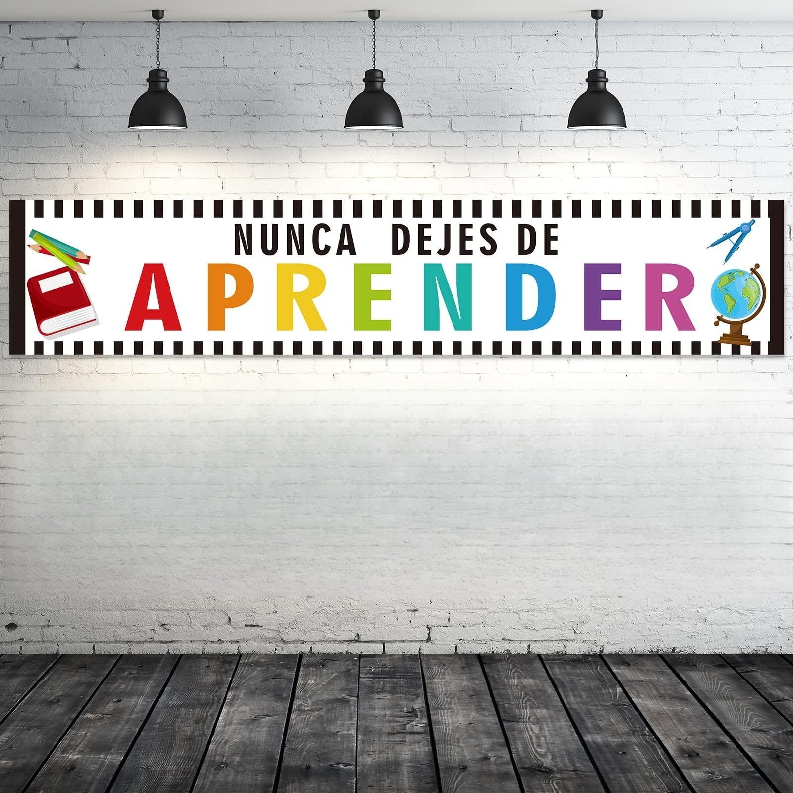 Bienvenidos Banner Spanish Welcome Sign Inspirational Poster Spanish ...