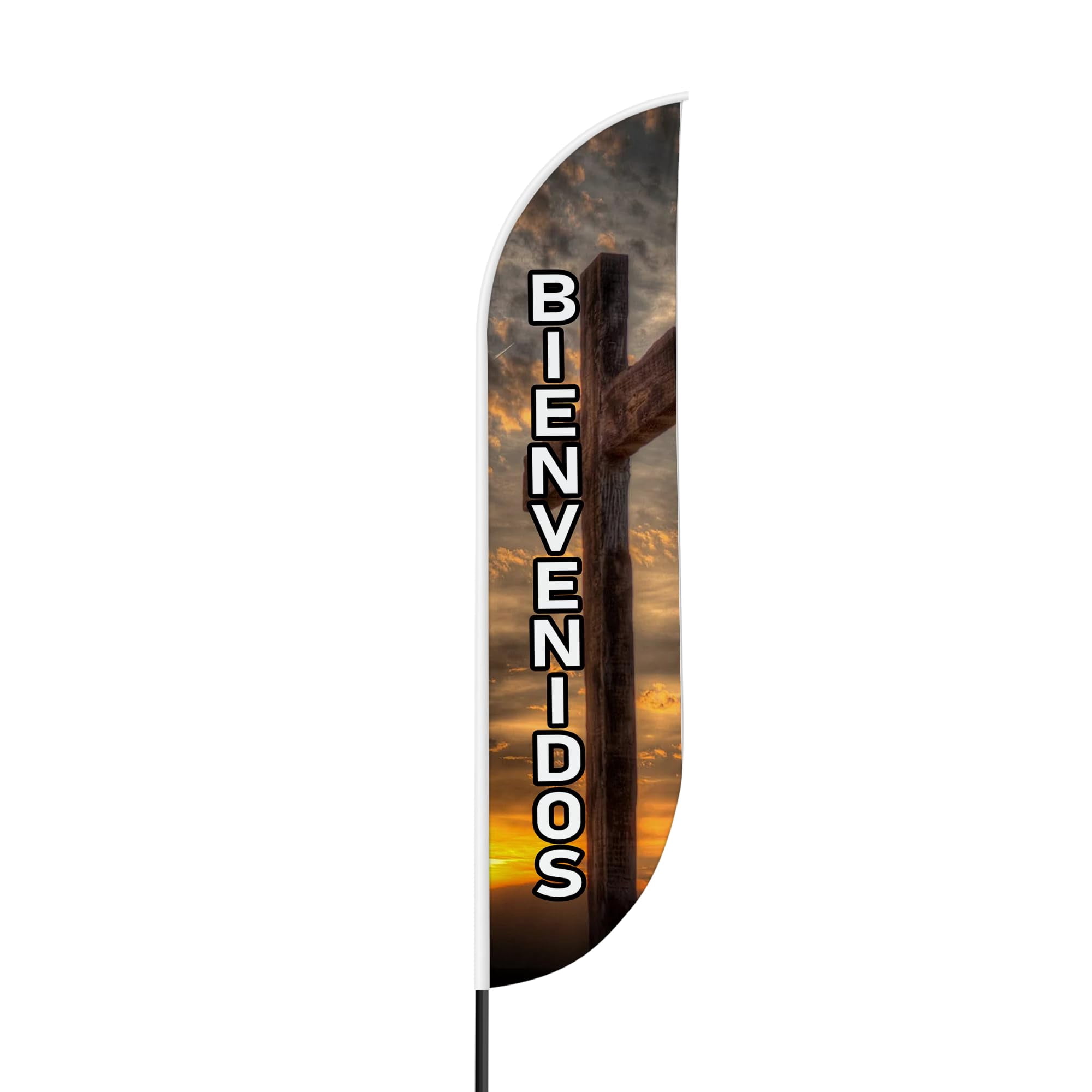 Bienvenidos Sign feather flag for Outdoor by Mavis Printing | 11.5 FEET ...