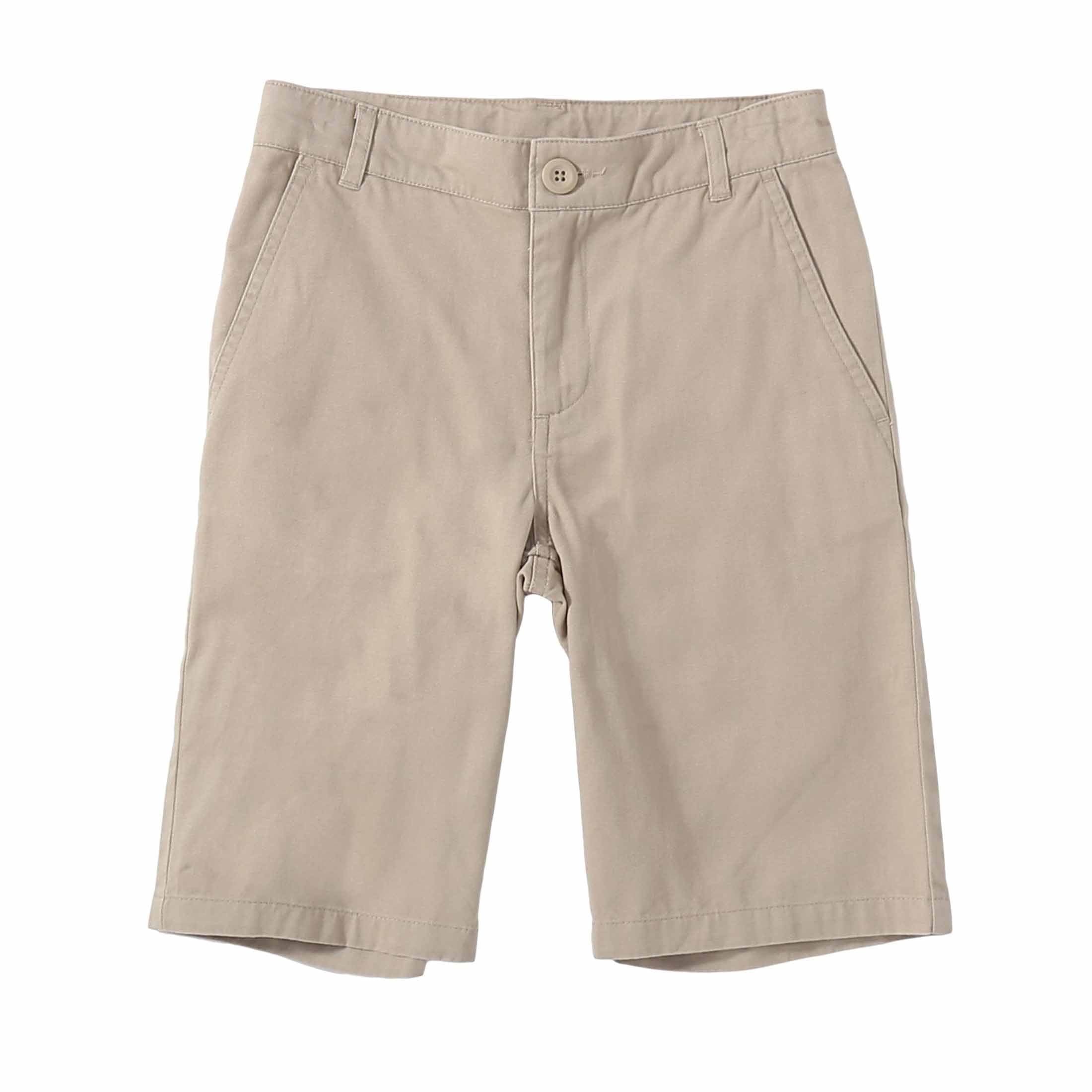 Bienzoe Slim Fit Twill Bermuda Shorts, Size 7, Adjustable Waist Khaki ...