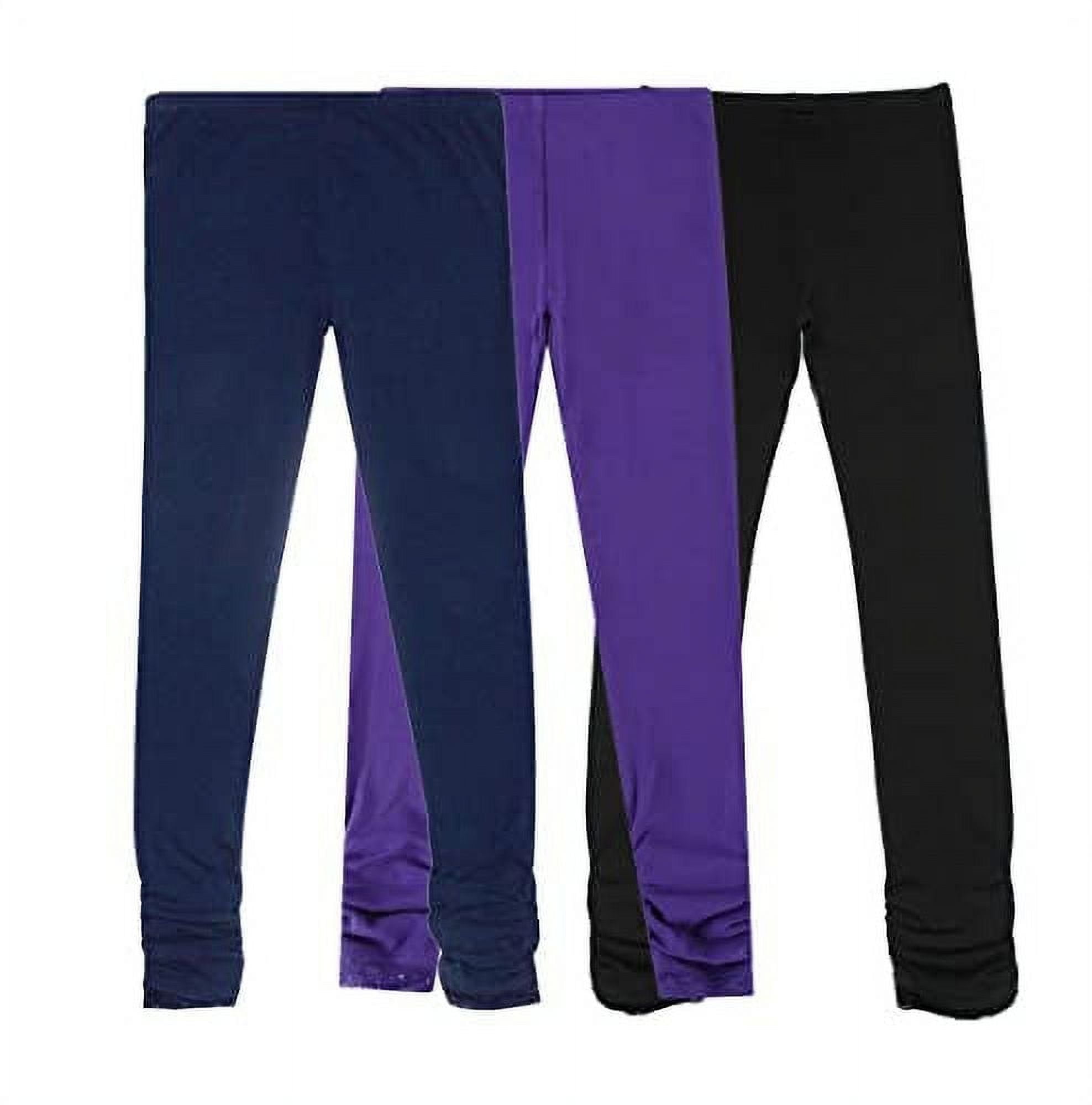 Bienzoe Girl's Cotton Stretch School Uniform 3 Leggings Pack-K 5 ...