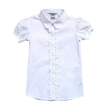 SOLOCOTE Girls White Blouse: Ruffle Long Sleeve Button Down, Princess ...