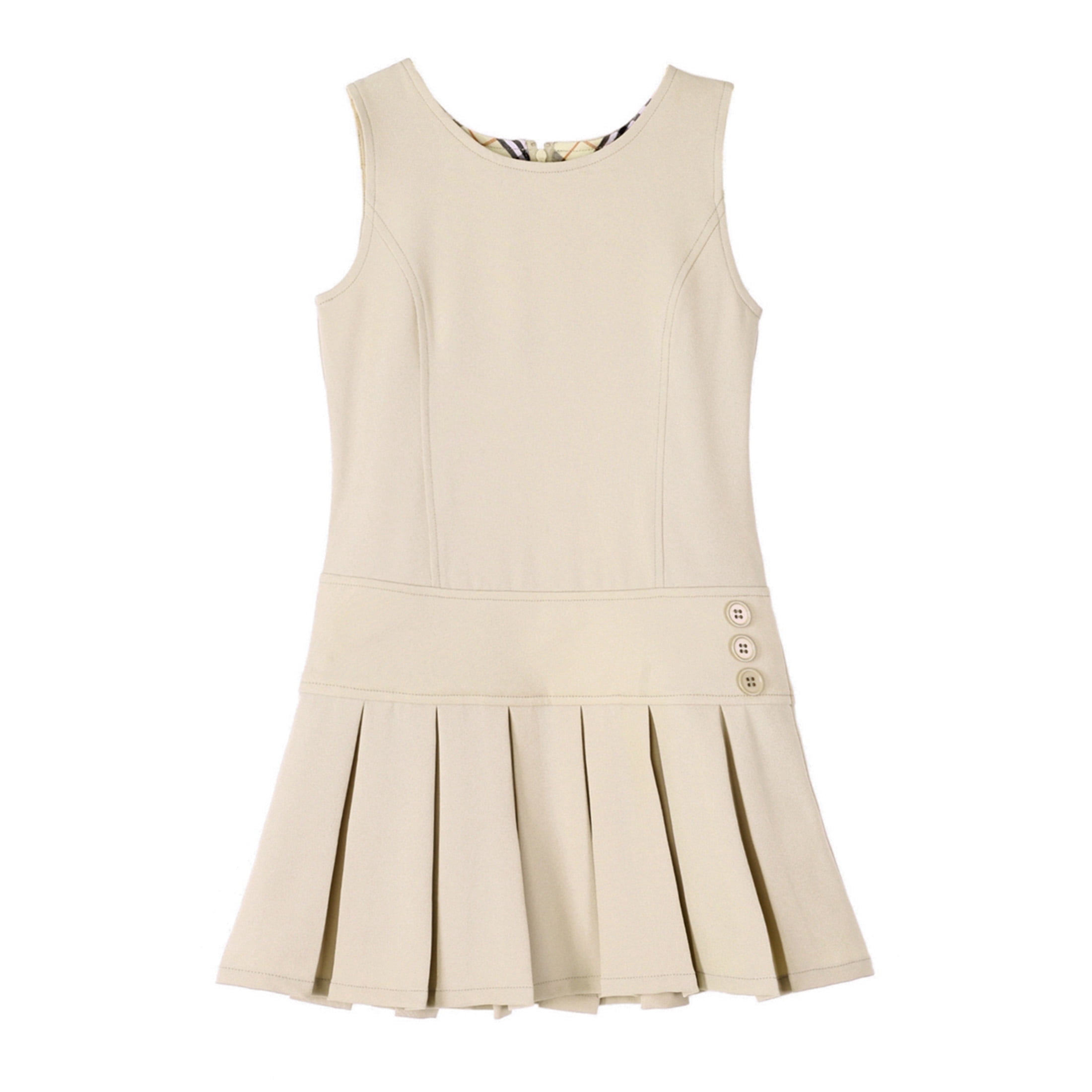 Bienzoe Girl's Stretchy Pleated Hem School Uniforms Jumper Khaki 16 ...