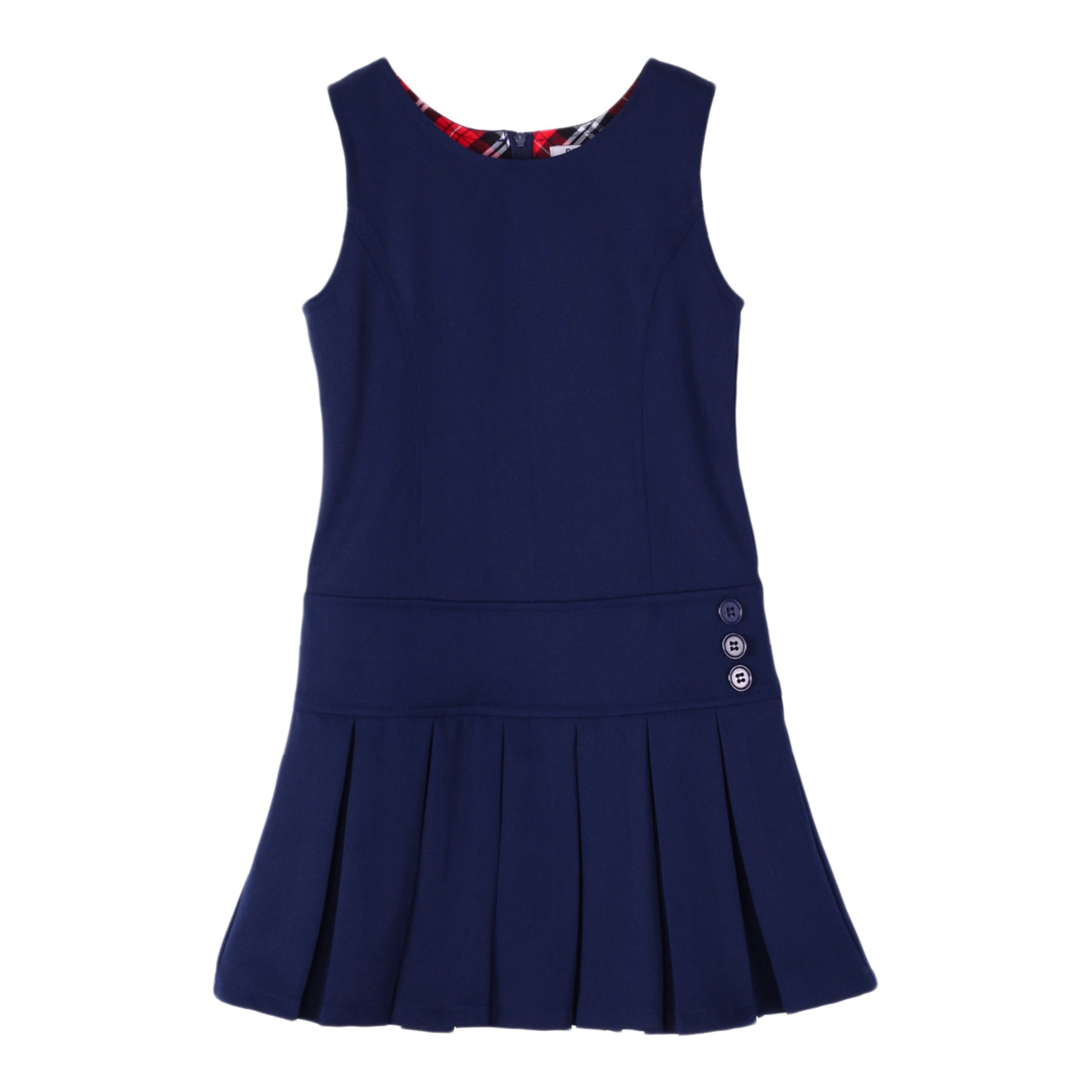 Bienzoe Girl's Stretchy Pleated Hem School Uniforms Jumper Navy 16 ...