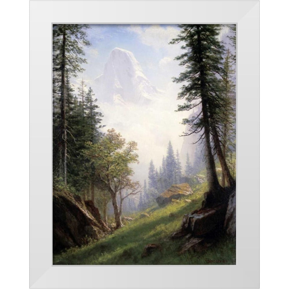 Bierstadt, Albert 25x32 White Modern Wood Framed Museum Art Print Titled - Among the Bernese ...