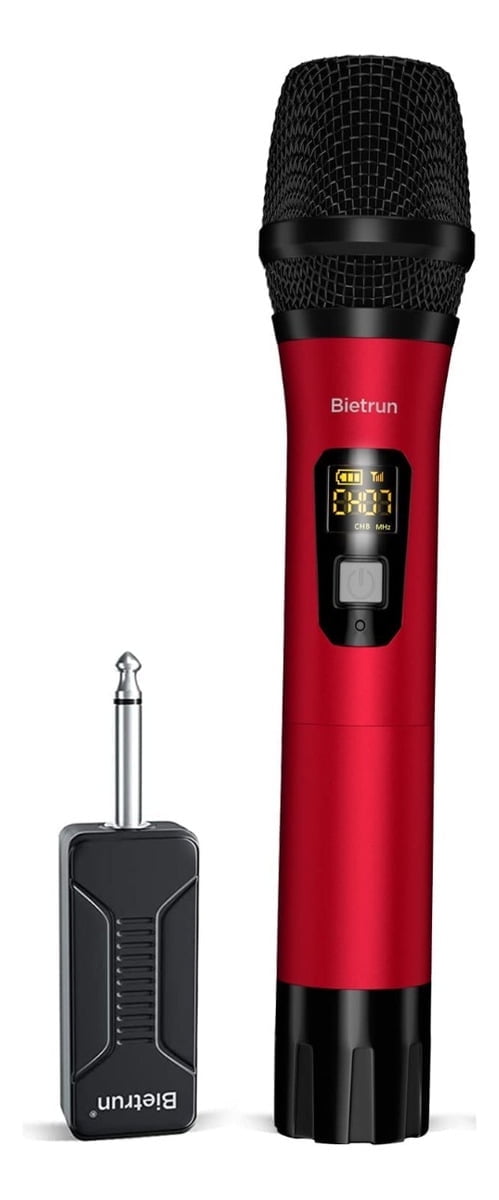Bietrun Wireless Microphone Only for Mic Input, UHF Metal Dynamic ...