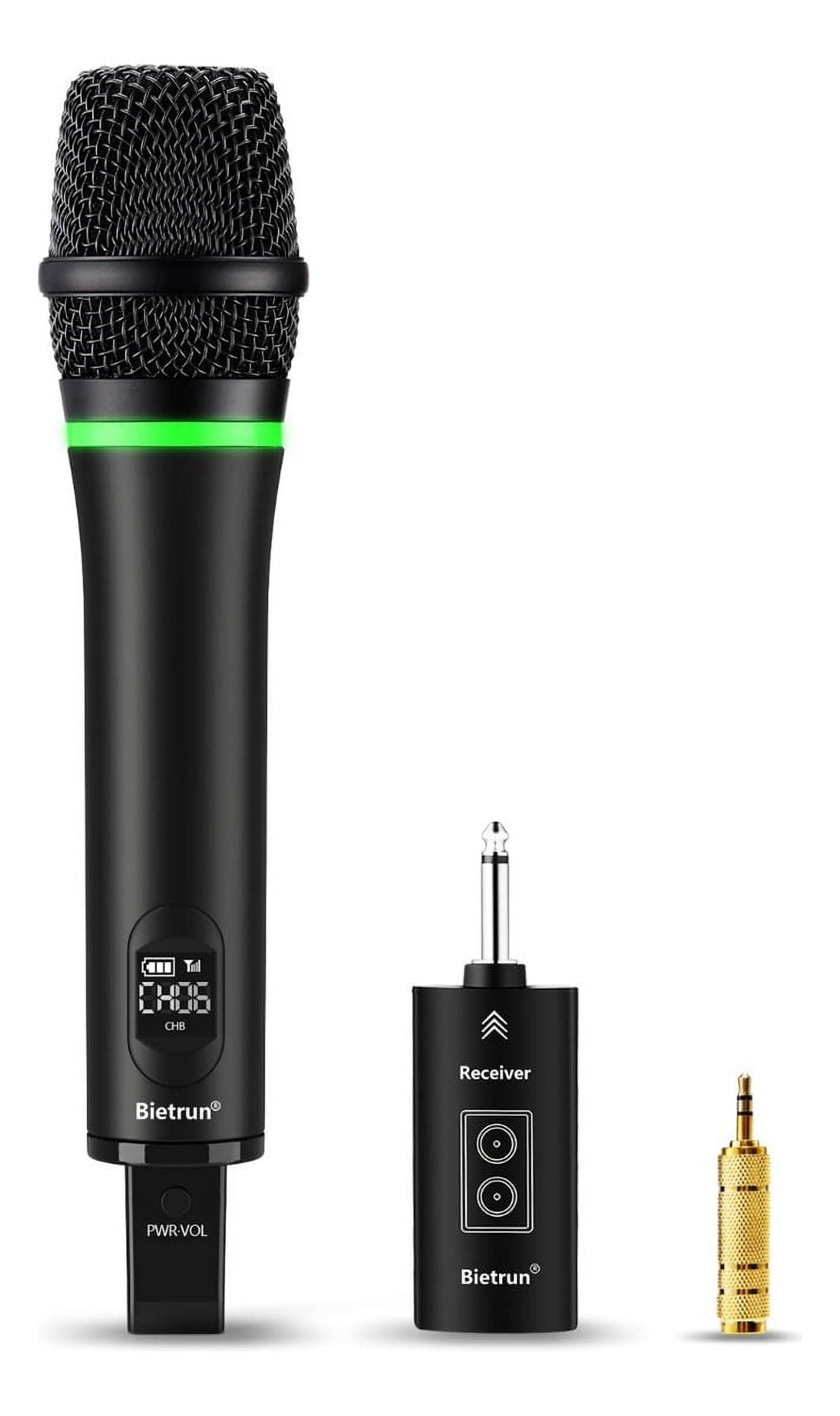 Bietrun Wireless Microphone Rechargeable, 168FT Range Bluetooth ...