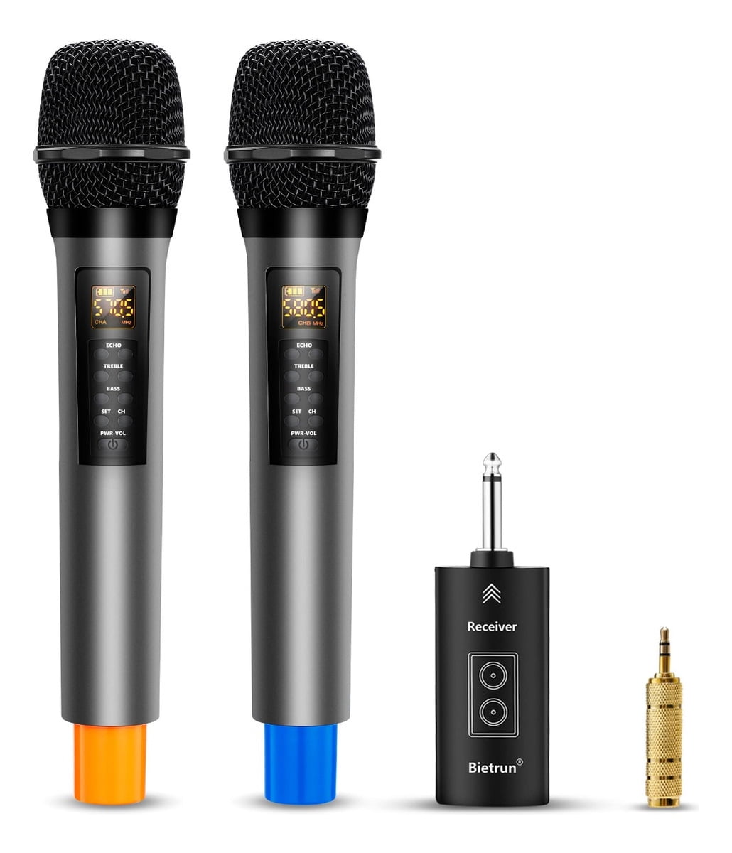 Bietrun Wireless Microphones with Echo,Treble,Bass&Bluetooth,160FT ...