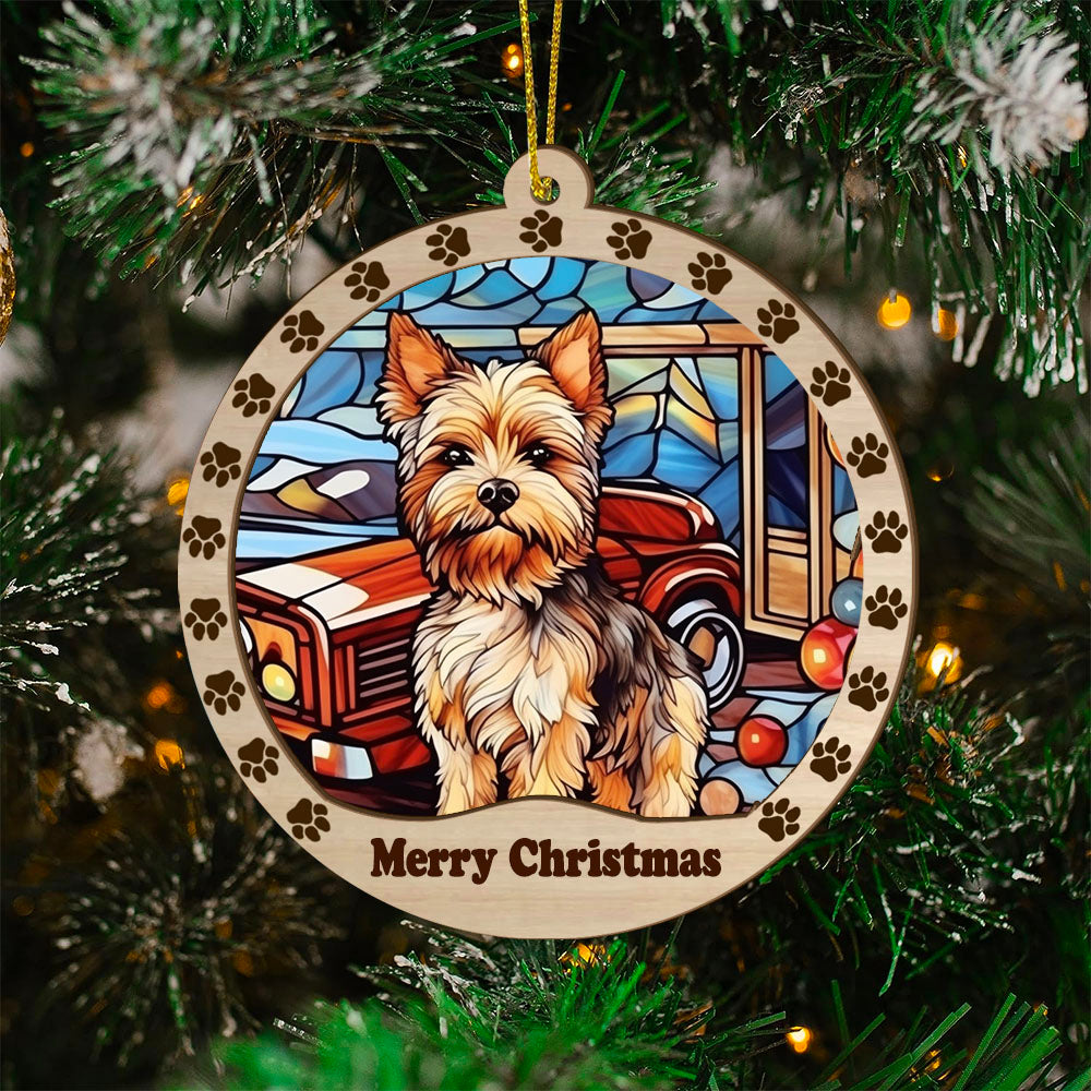 Biewer Terrier Christmas Dog Ornament, Biewer Terrier Dog Christmas ...