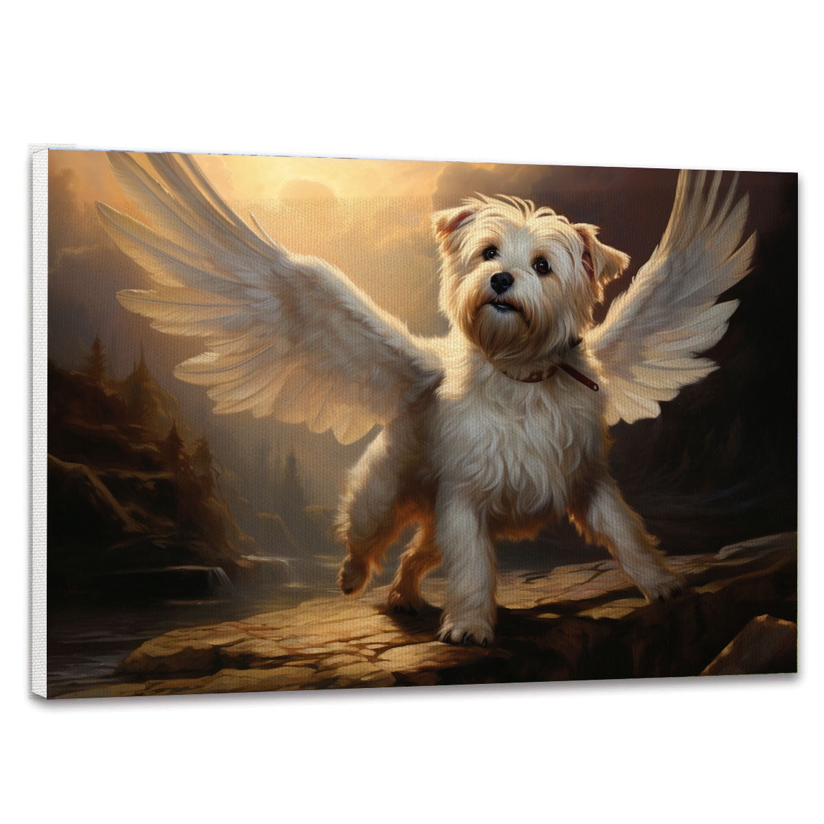 Biewer Terrier Dog Memorial Gifts - Waiting At The Door Canvas - Dog ...