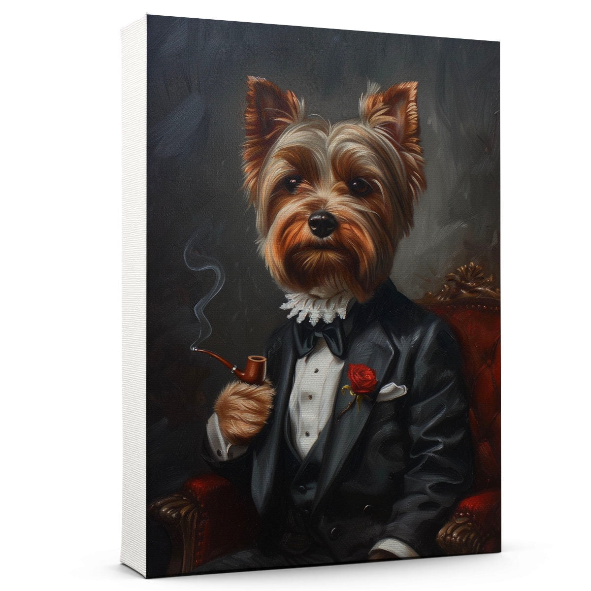 Biewer Terrier Dog Painting Poster Art Print Home Dog Canvas Wall Art Bedroom Decor Painting ...