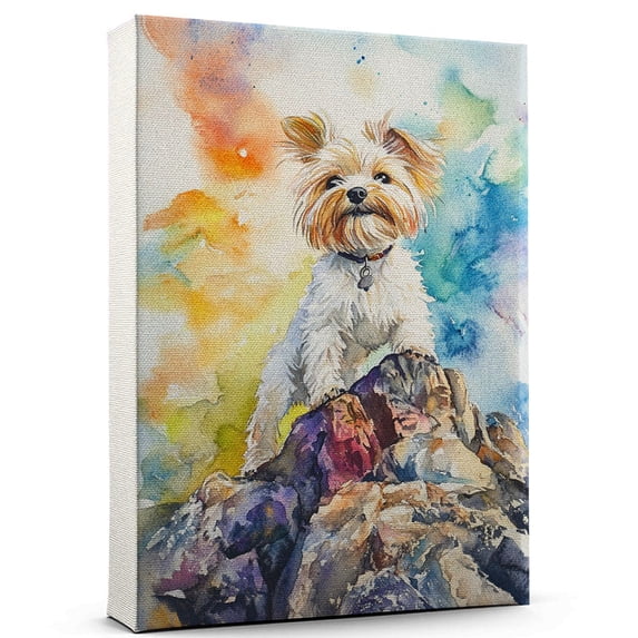 Biewer Terrier Dog Stretched Canvas Size 8x12 – Climbing Canvas Print ...