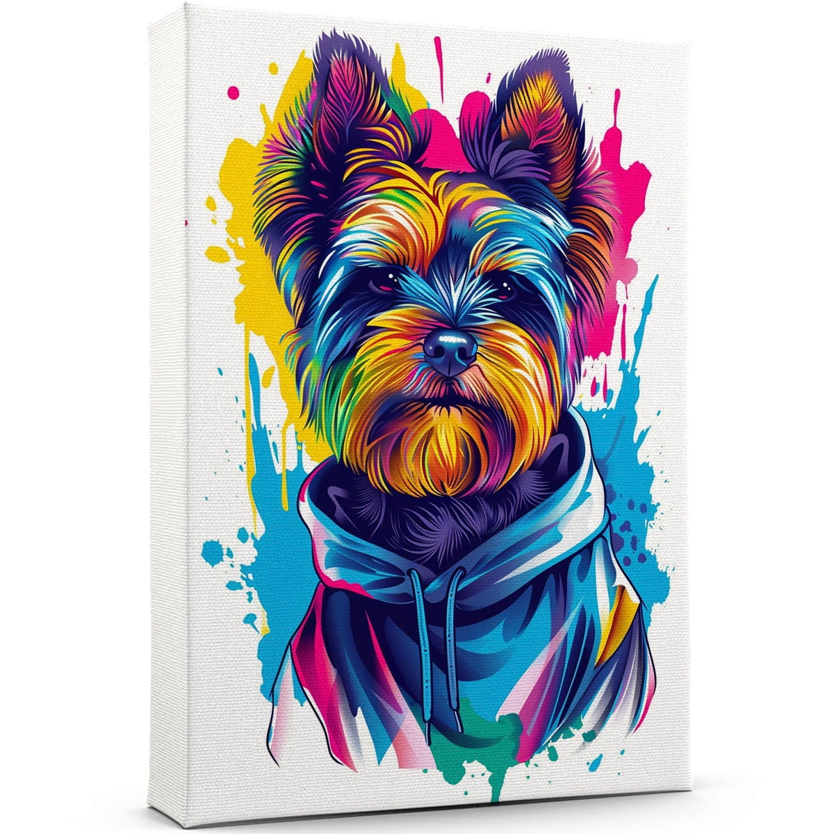 Biewer Terrier Dog Wall Art Cute Animal Decor for Kid's Bedroom, Home ...