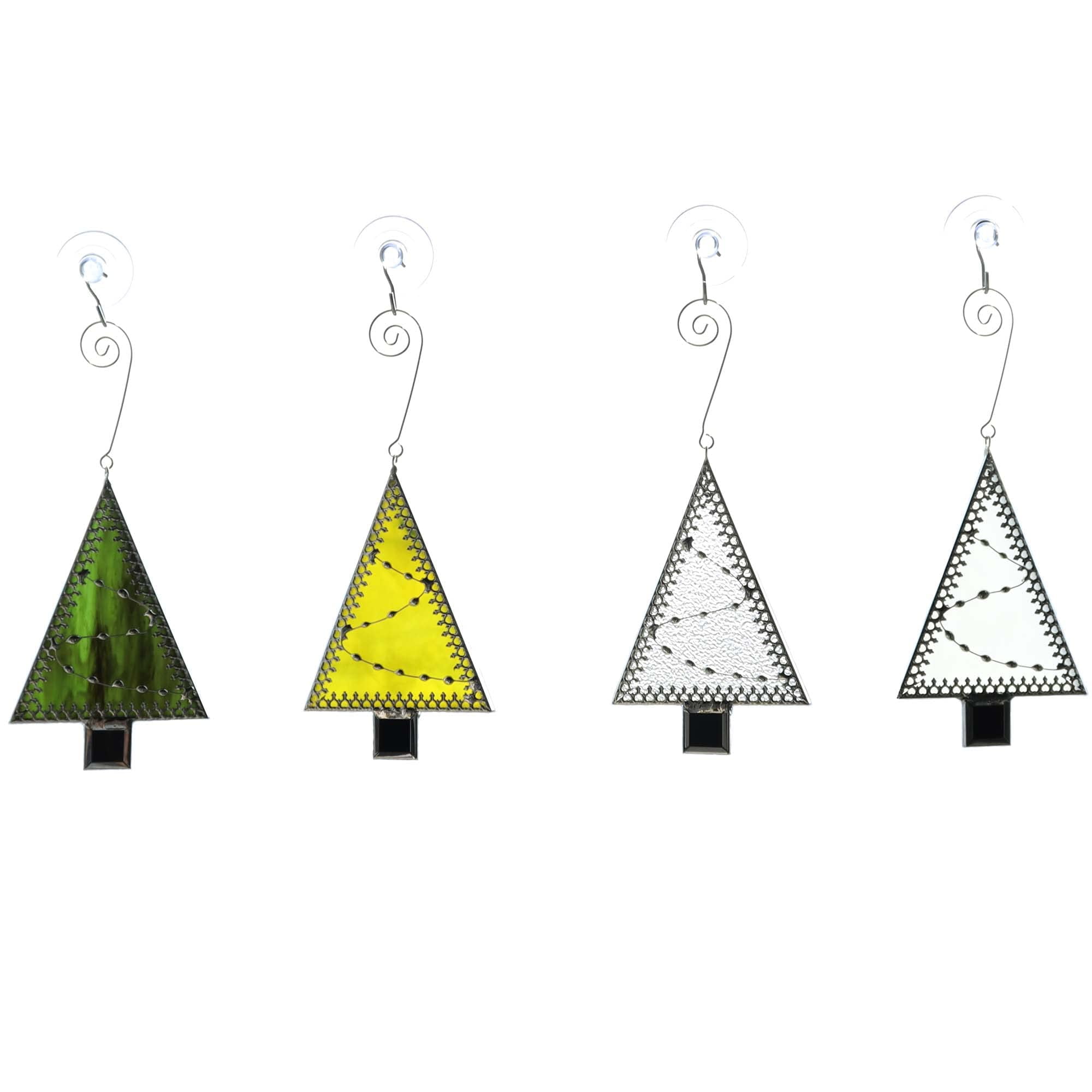 Bieye W10101 4PCS Tiffany Style Stained Glass Window Hangings for Home ...