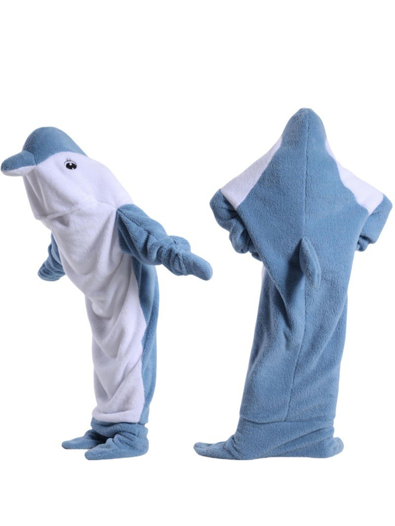 Biezeib Adult Kid Dolphin Costume Fleece Long Sleeve Full Length Footed ...