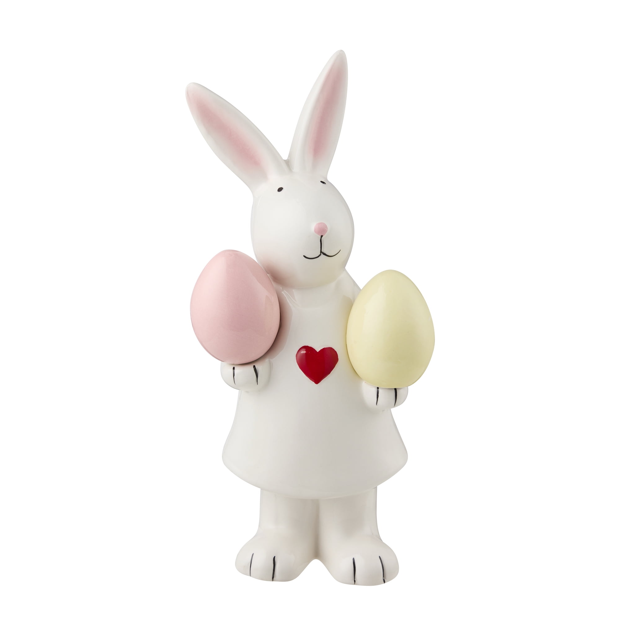 Biezeib Ceramic Bunny Statue Elegant Art Rabbit Figurines Decorative ...