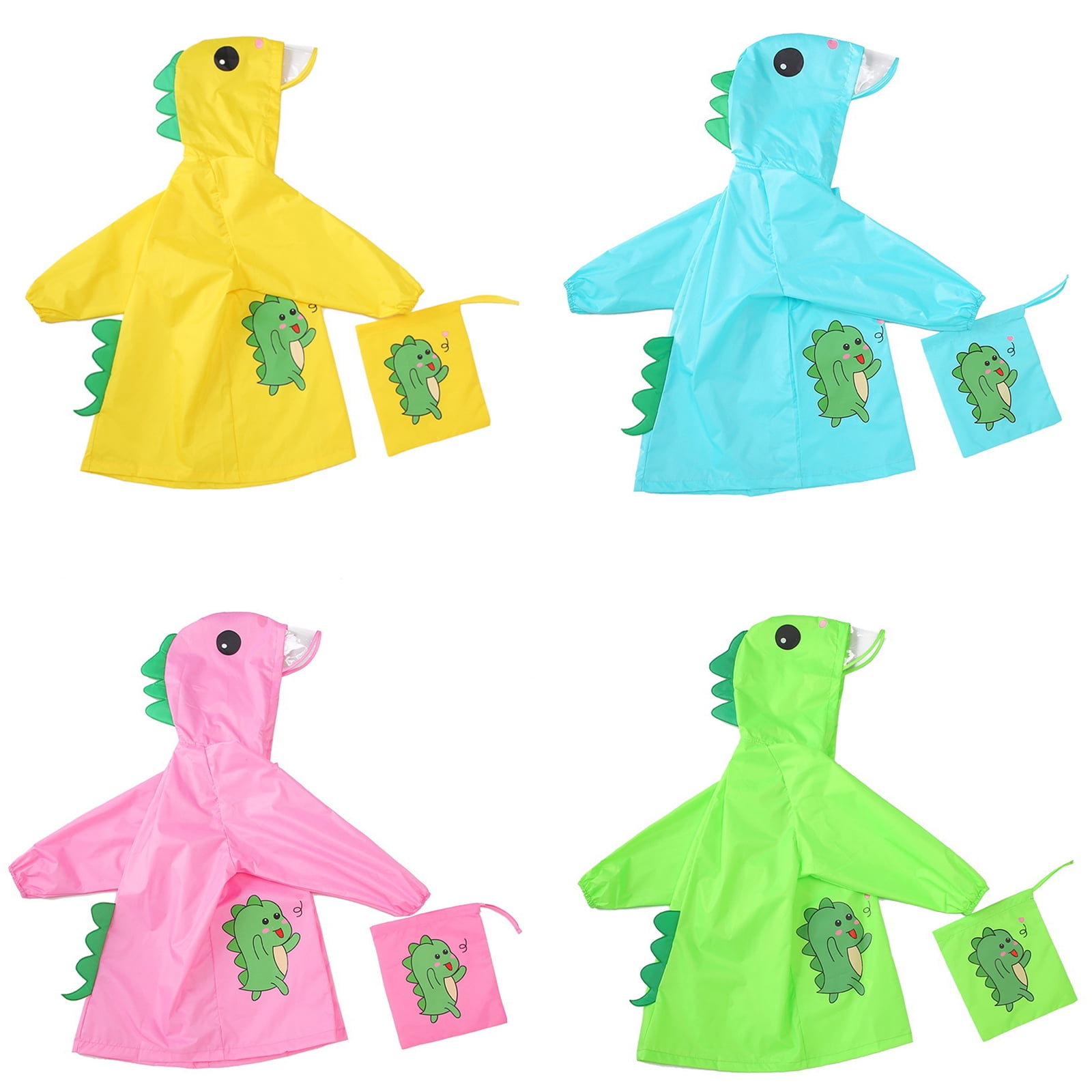 Biezeib Kids Dinosaur Raincoats for Girl Boy Waterproof Rain Jacket ...