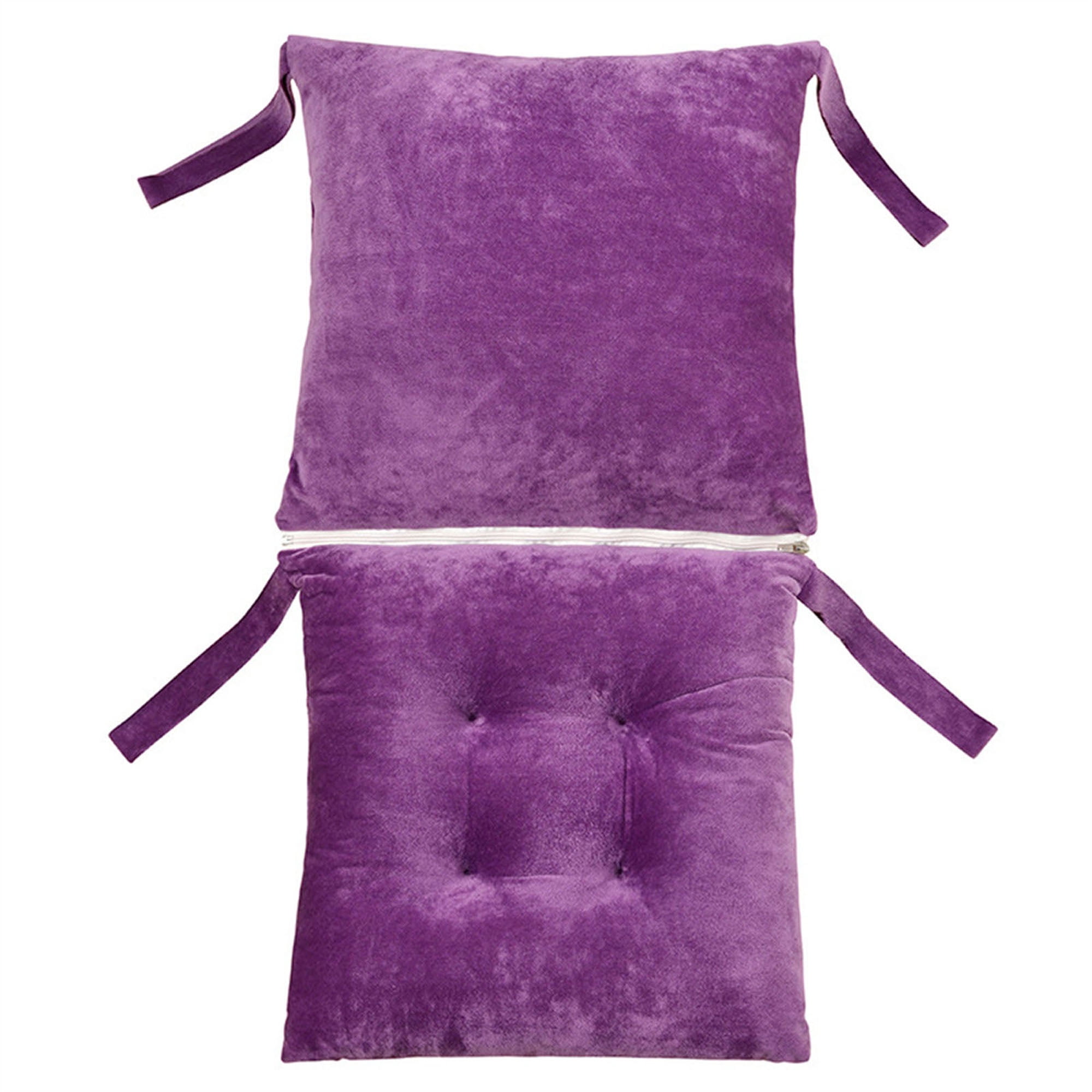Biezeib Rectangular Chair Seat Cushion Solid Color Soft Back and Seat ...
