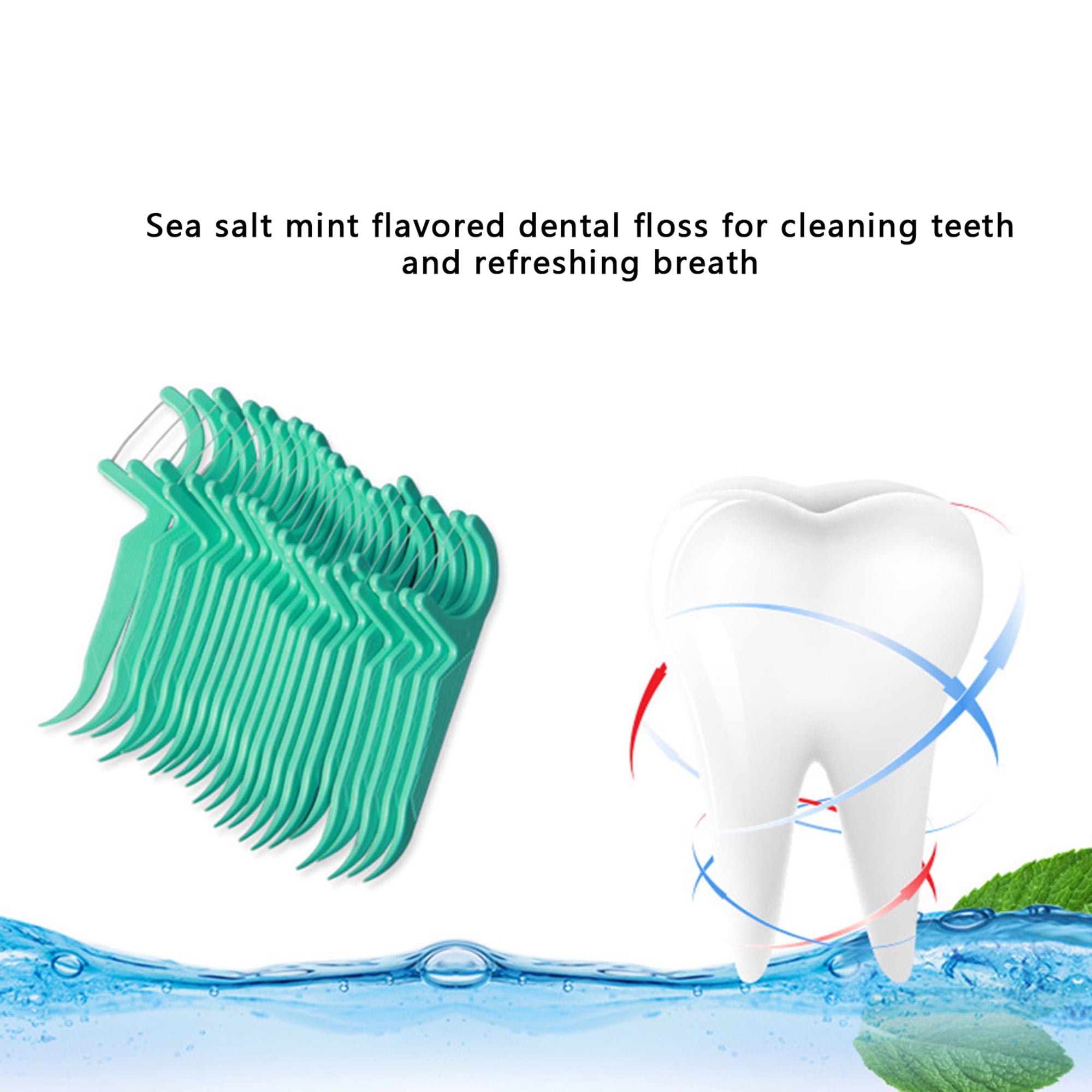 Biezeib Twin-Line Dental Floss Picks Advanced Whitening and Dual Action ...