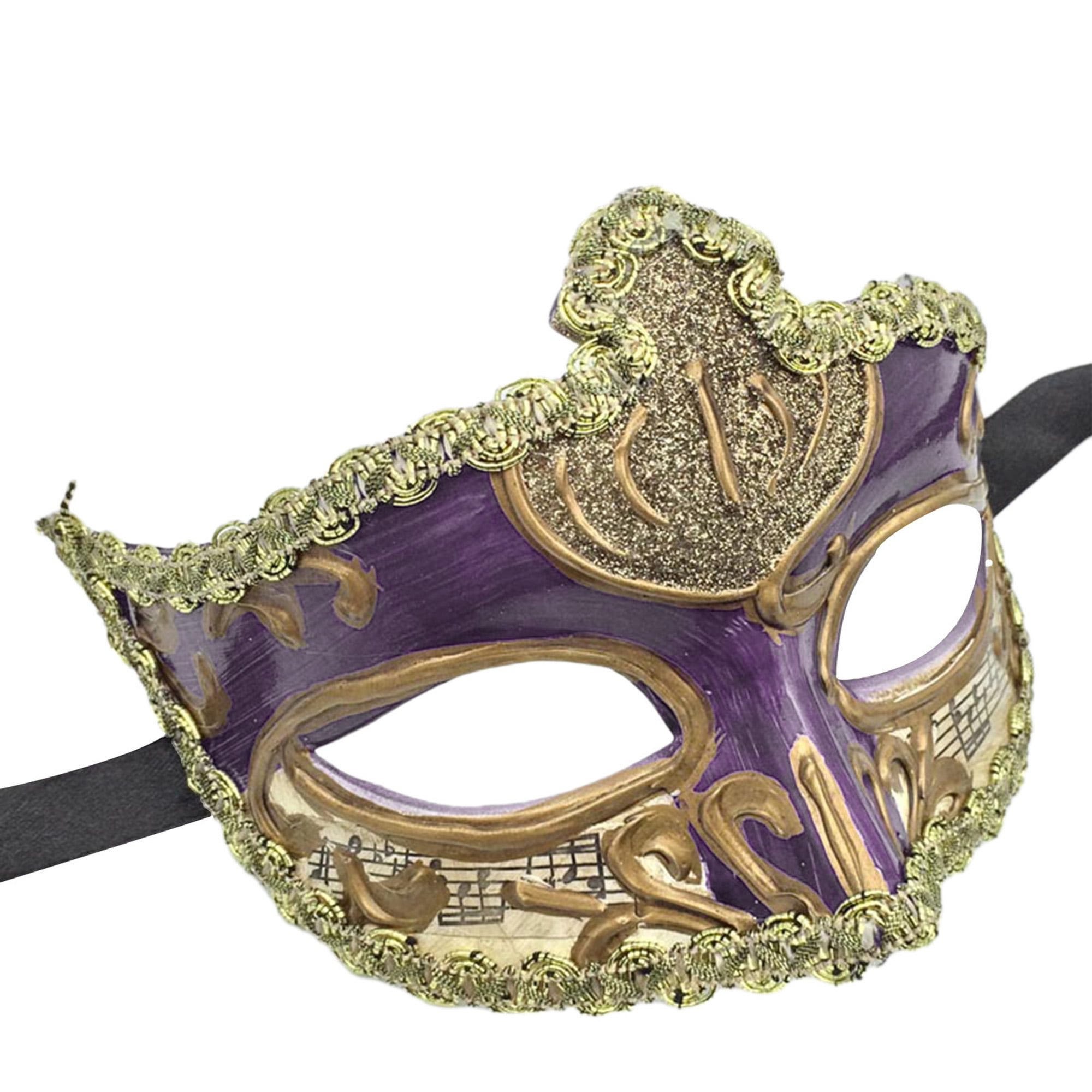 Biezeib Women Masquerade Face Coverings Shiny Half Face Facewear ...