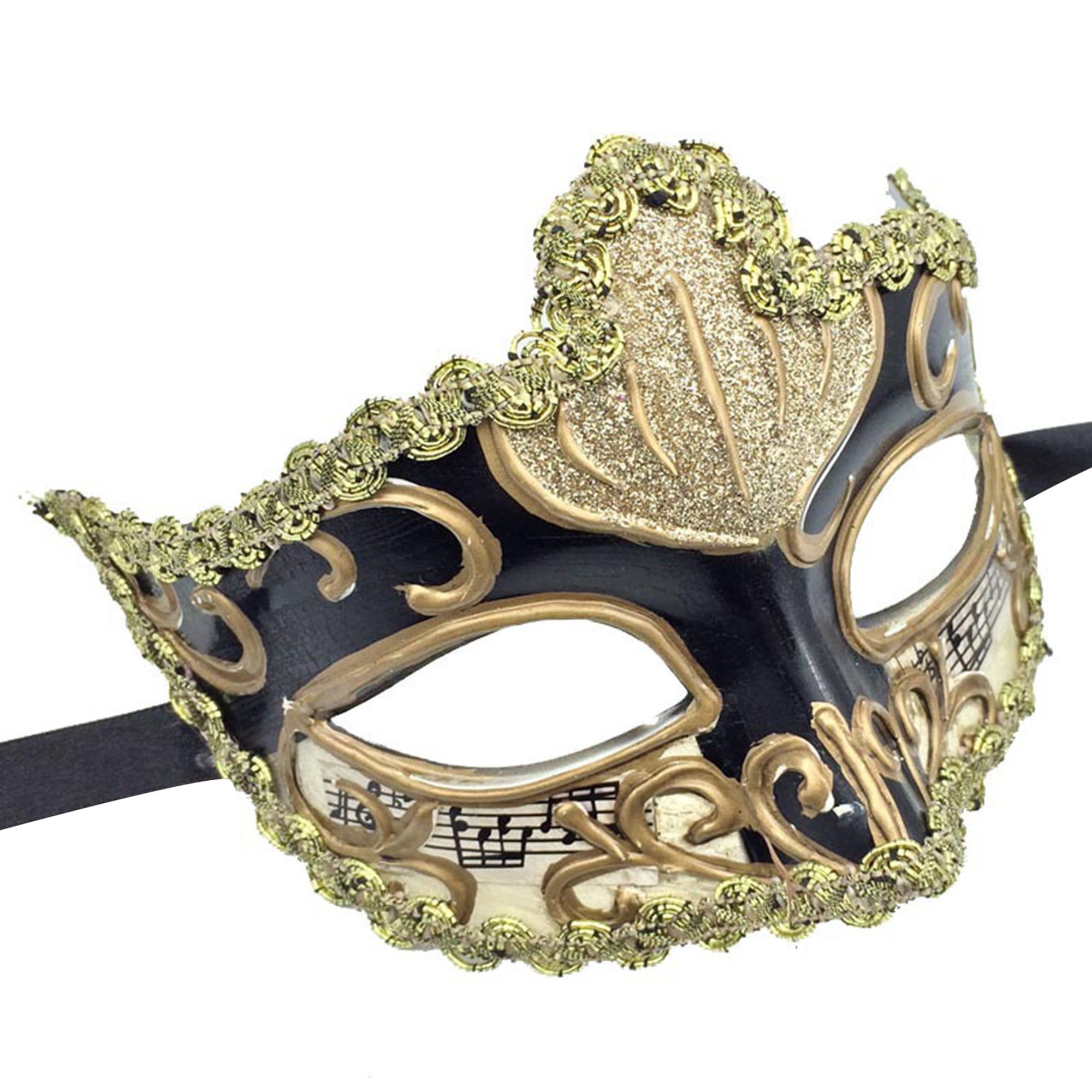 Biezeib Women Masquerade Face Coverings Shiny Half Face Facewear ...