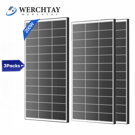 Bifacial 600 Watt Solar Panels 200 Watt Solar Panel 3 Pack 18BB ...