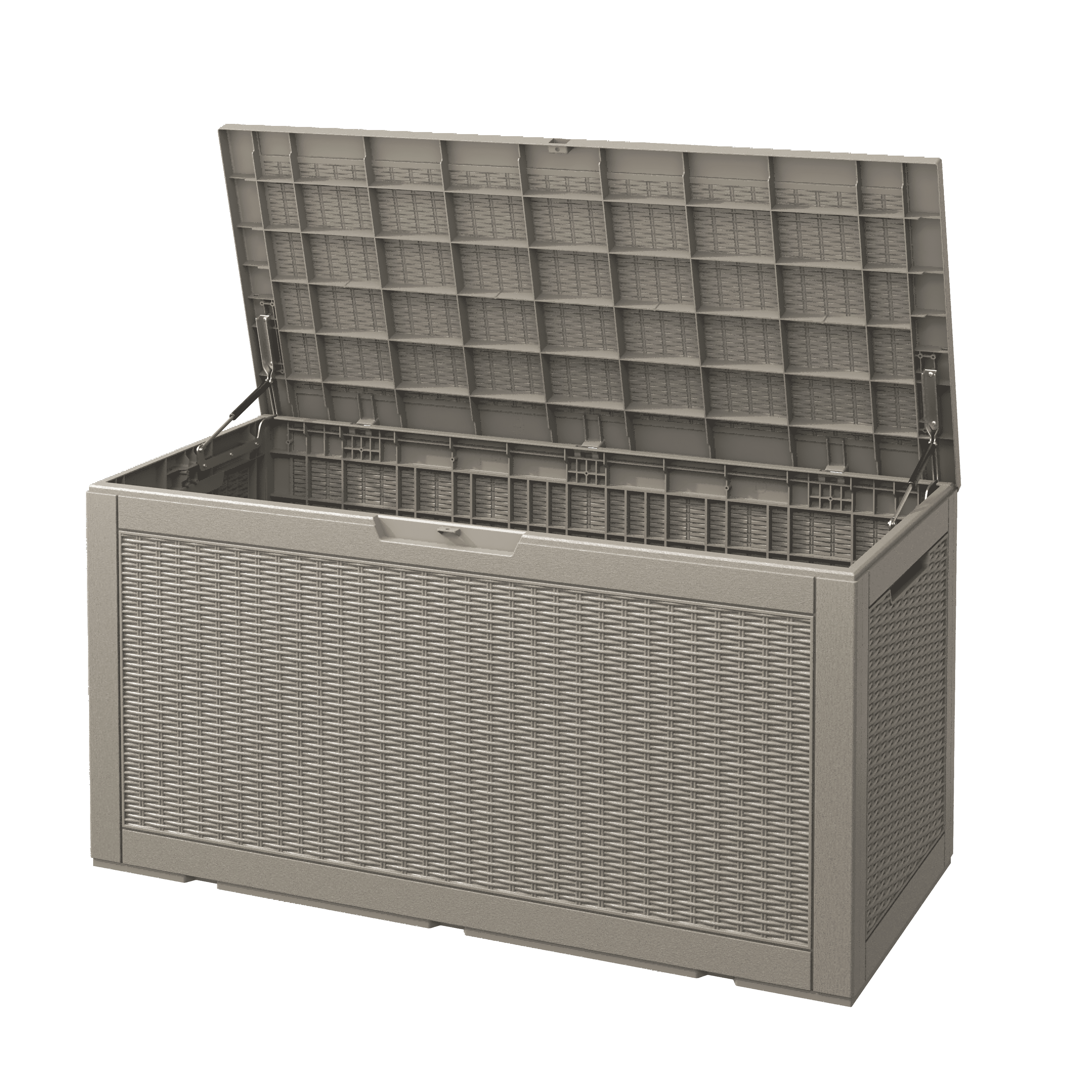 Bifanuo 100 Gallon Deck Box Lockable Resin Outdoor Storage Box ...