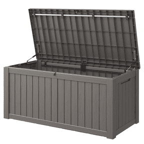 "BiFanuo 100 Gallon Deck Box, Waterproof Resin Outdoor Storage ...