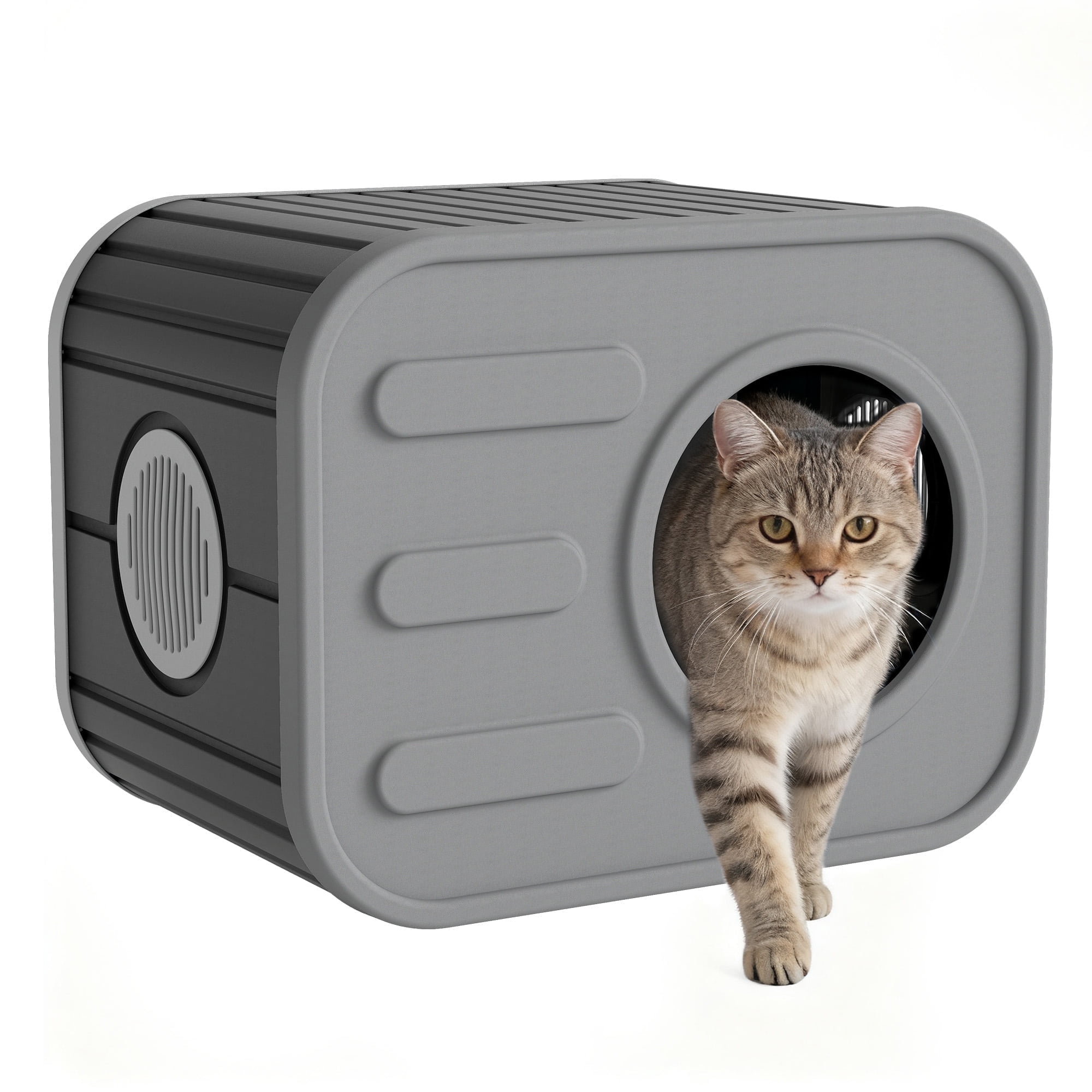Bifanuo Cat House for Indoor & Outdoor Cats,Weatherproof Resin Cat ...