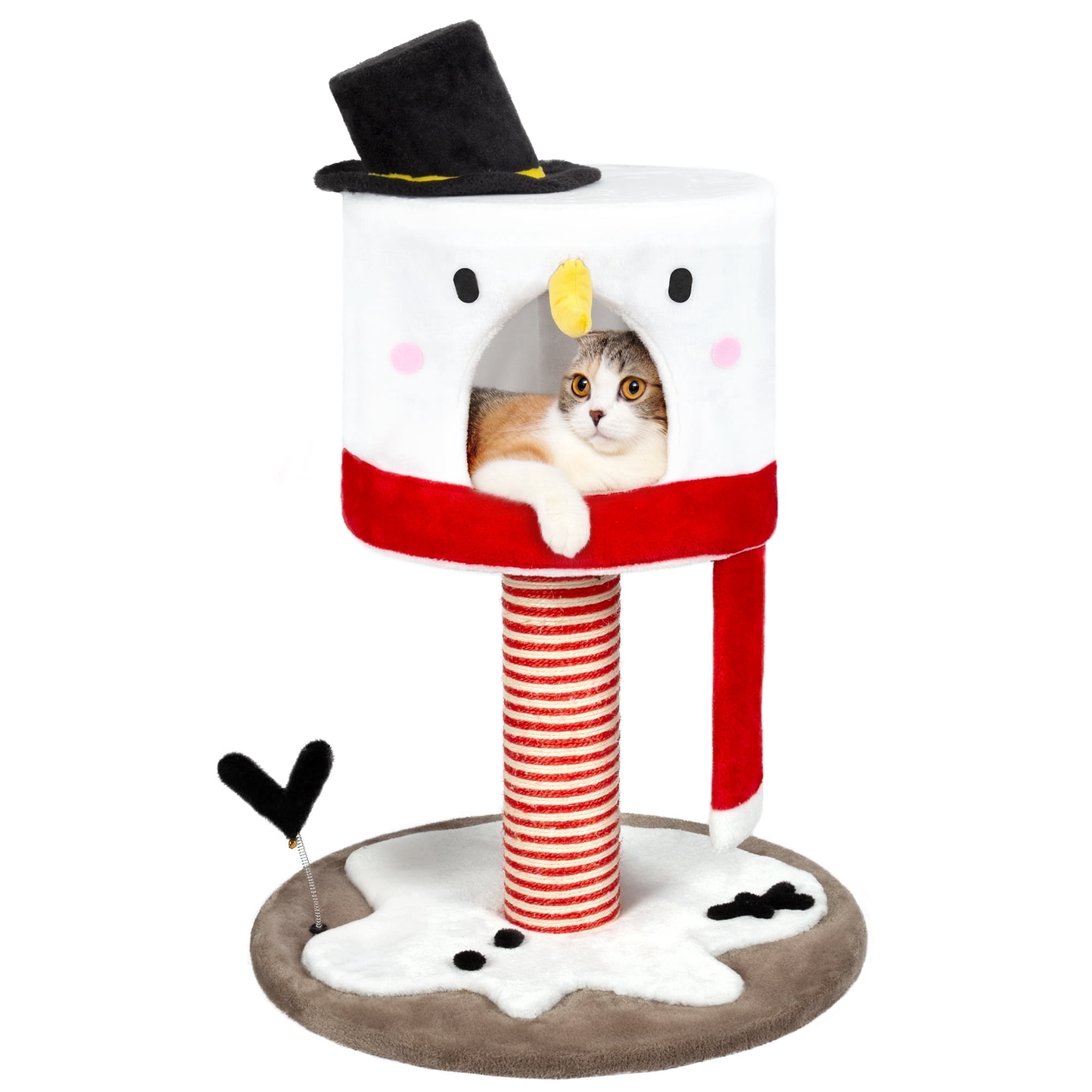 Bifanuo Christmas Cat Tree, 35" Multi-Level Cat Tower with Cat Condos ...