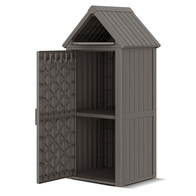 Bifanuo Large Outdoor Storage Shed with Door & Shelf - Weatherproof ...