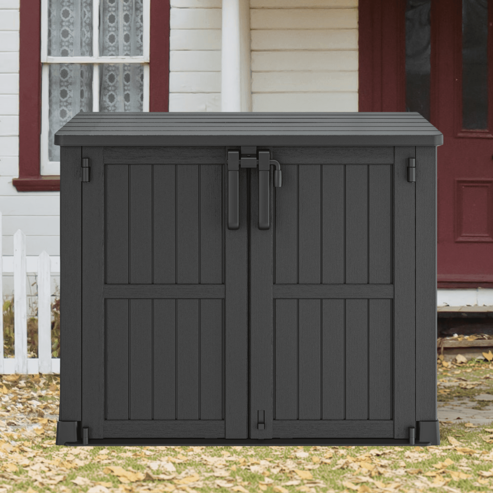 Bifanuo Outdoor Resin Storage Shed 34 Cu.ft Garden Storage Extra Large ...