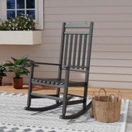 ZENSTYLE Rocking Chair High Back Wooden Rocker Chair for Porch Lawn ...