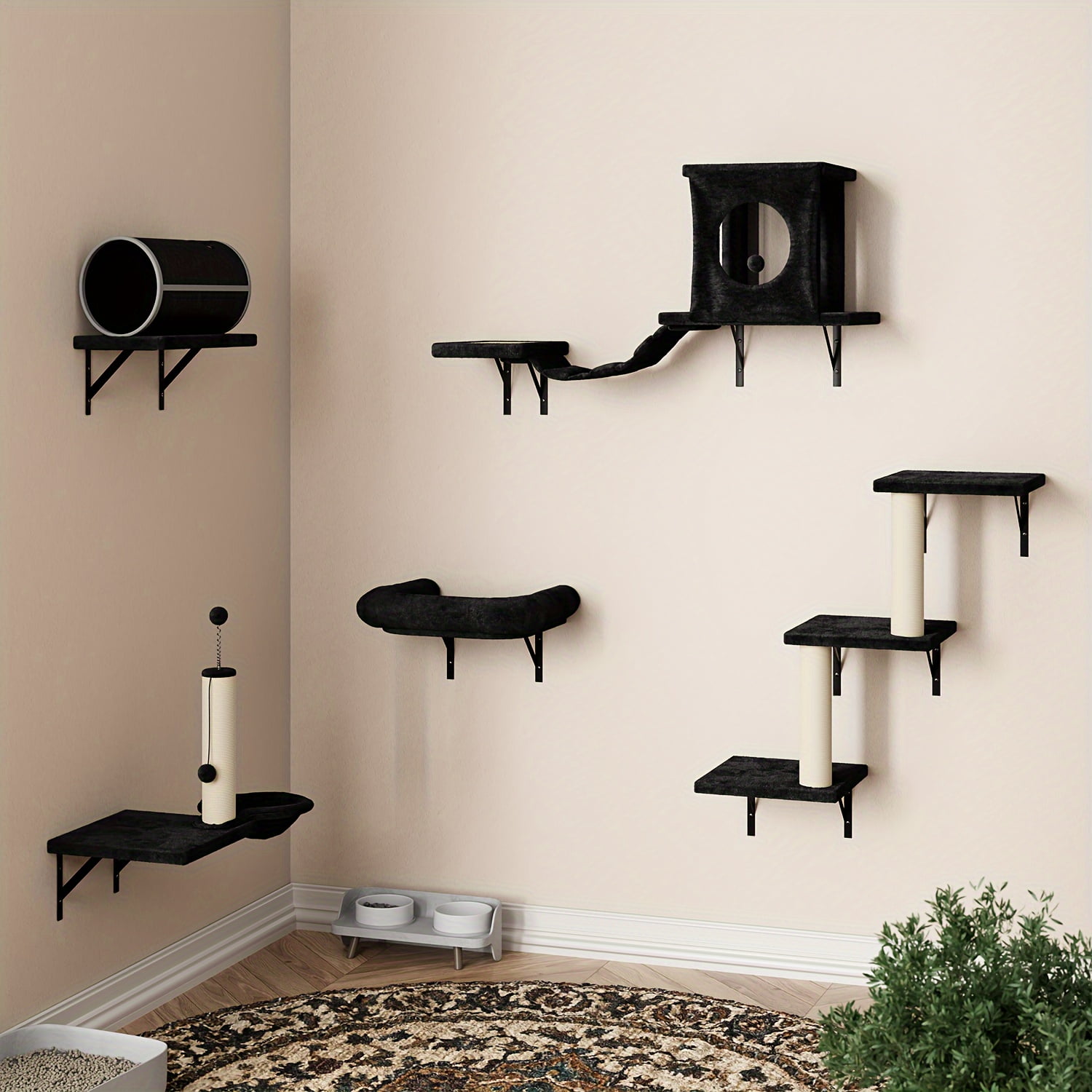 Bifanuo Wall Mounted Cat Climber Set, Cat Furniture Set, Cat Climber ...