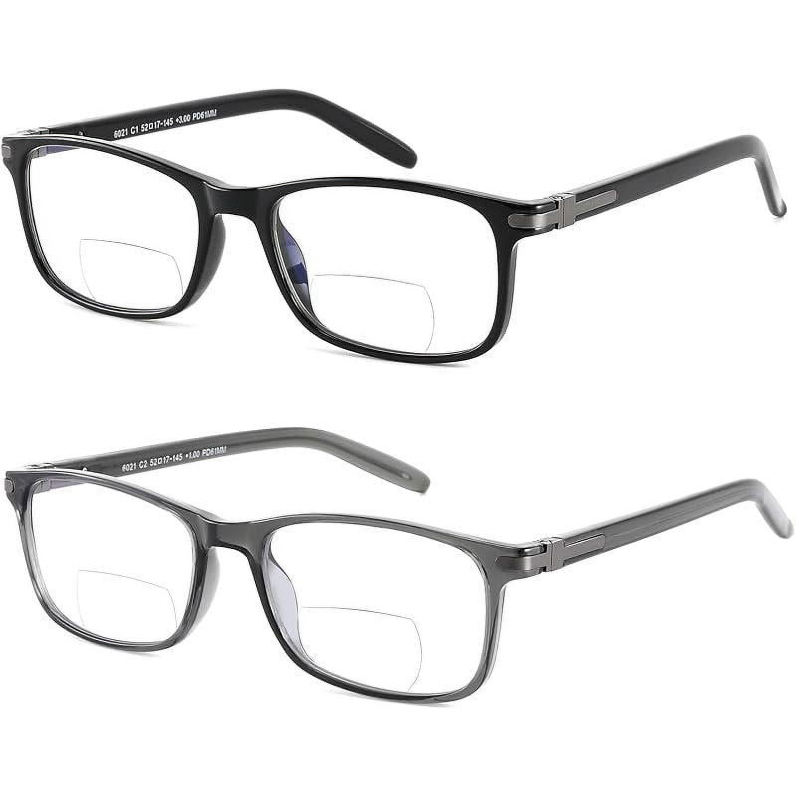 Bifocal Reading Glasses Men Women Blue Light Computer Readers Wide ...