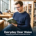 Bifocal Reading Glasses, Unbreakable TR90 Semi-Rimless Frame, Anti-Blue ...