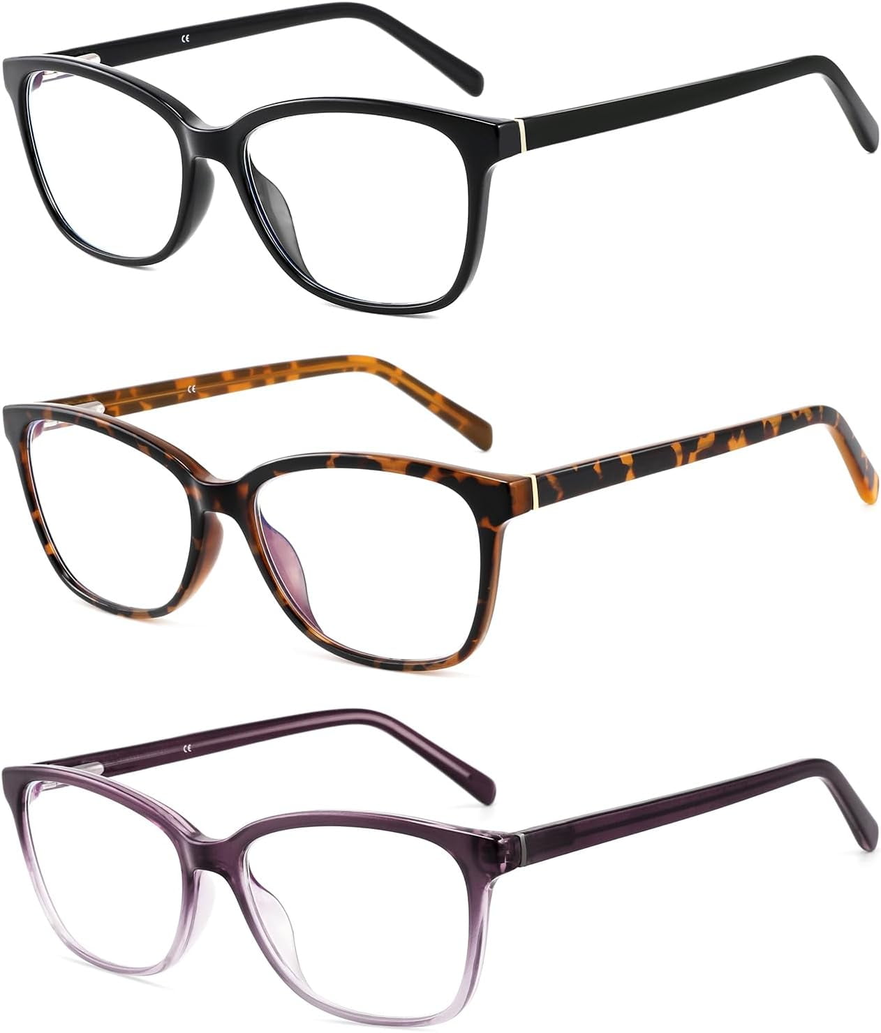 Bifocal Reading Glasses Women Blue Light Computer Readers Clear Top Cat ...