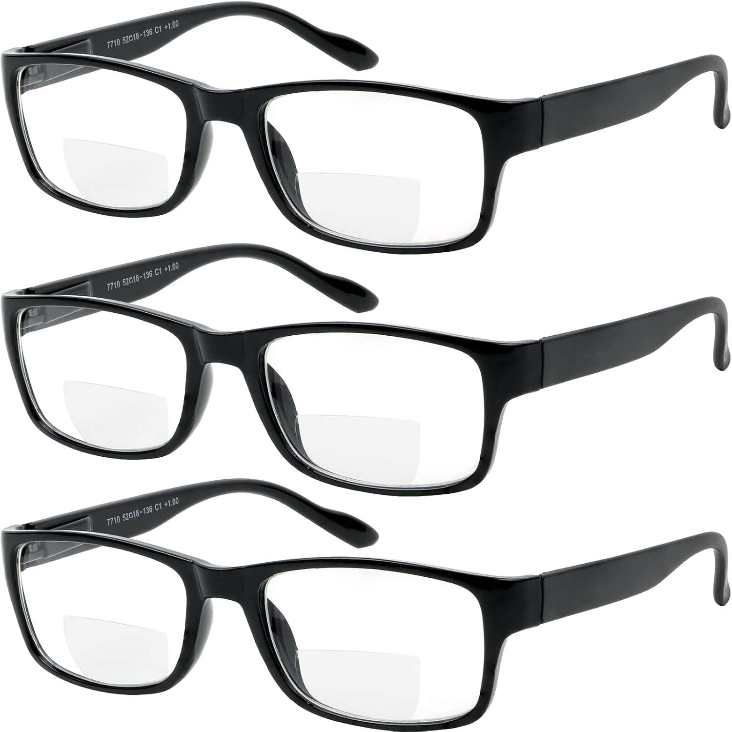 Bifocal Reading Glasses for Men and Women Rectangle MultiFocal Readers ...
