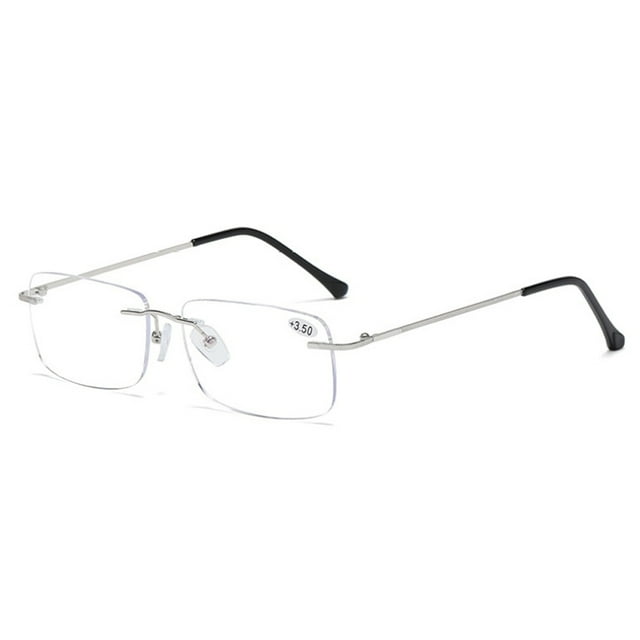 Bifocal Rimless Reading Glasses Blue Blocking Light Rimless Metal 2960