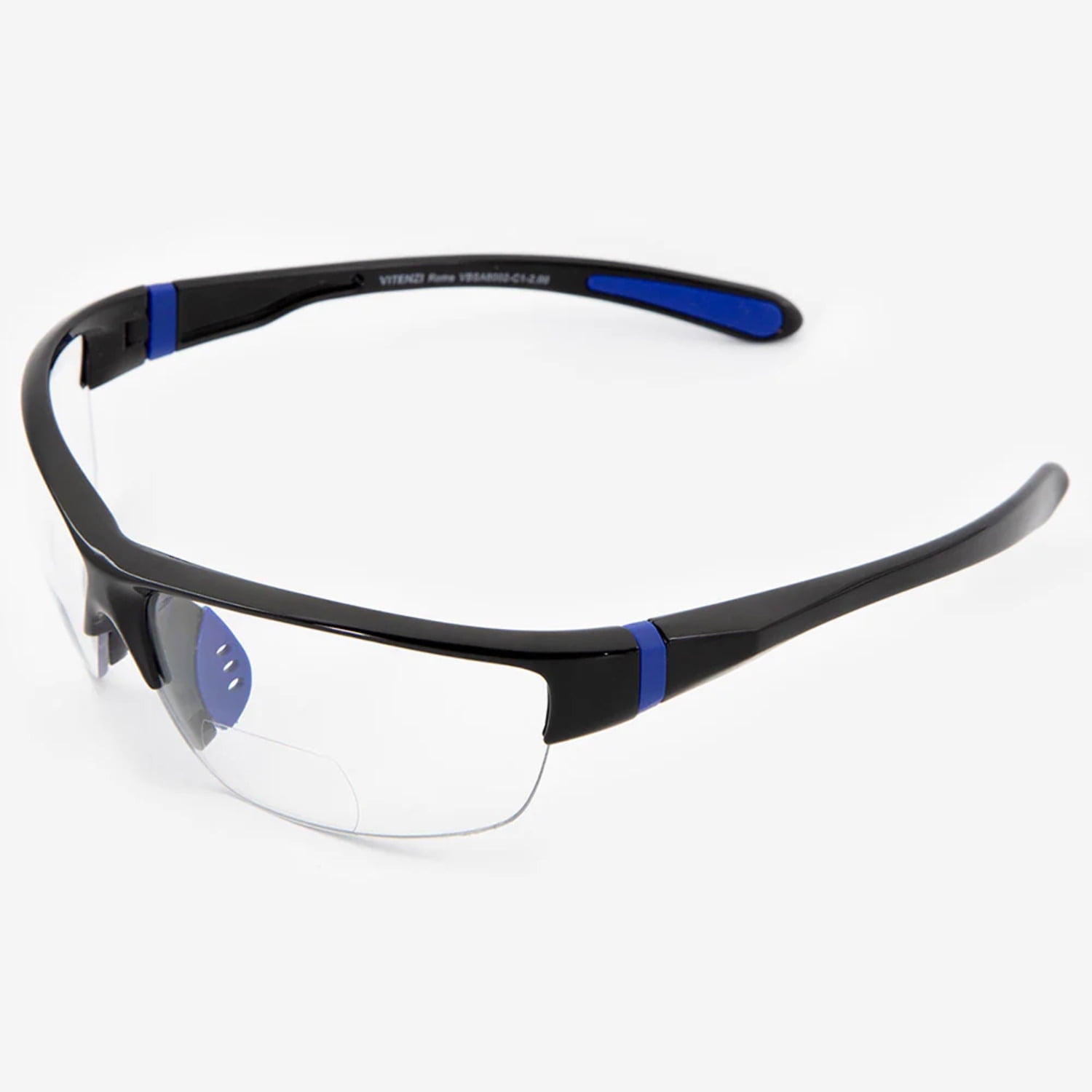 Bifocal Safety Glasses with Readers Wrap Around Sport Magnifying Safety ...