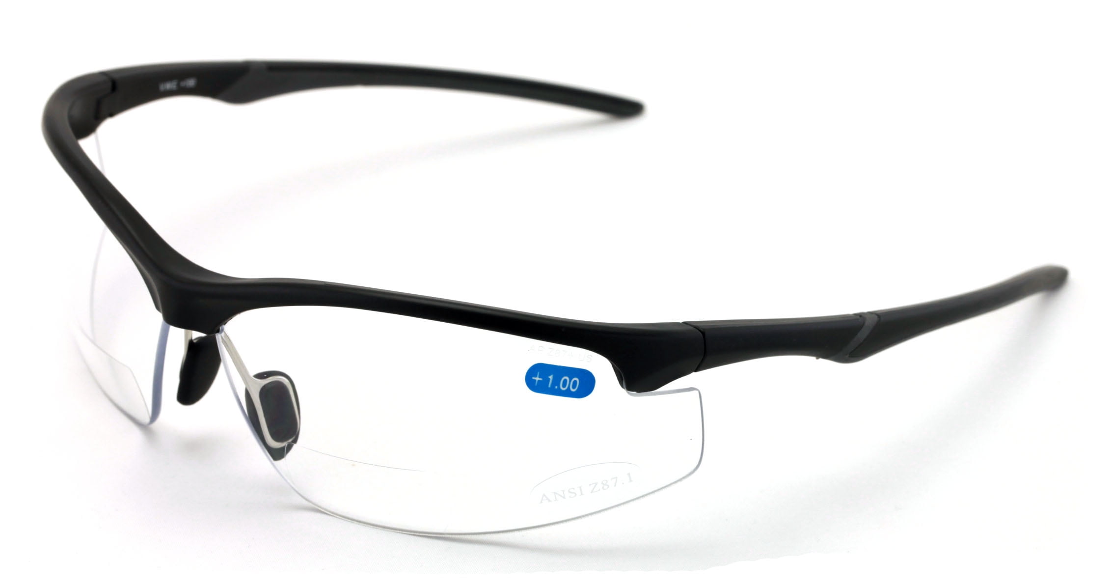 Bifocal Sport Protective Safety Glasses Bi Focal Clear Lens Reader Reading Ansi Z871