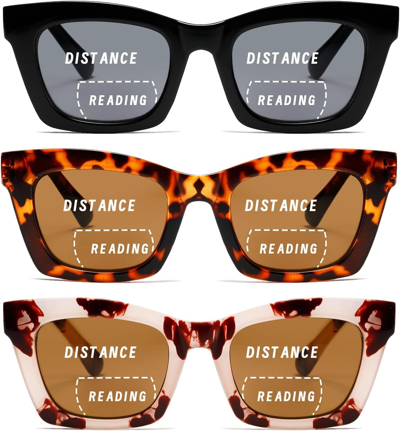 Bifocal Sunglasses For Women Oprah Style Square Reading Sunglasses 3 ...